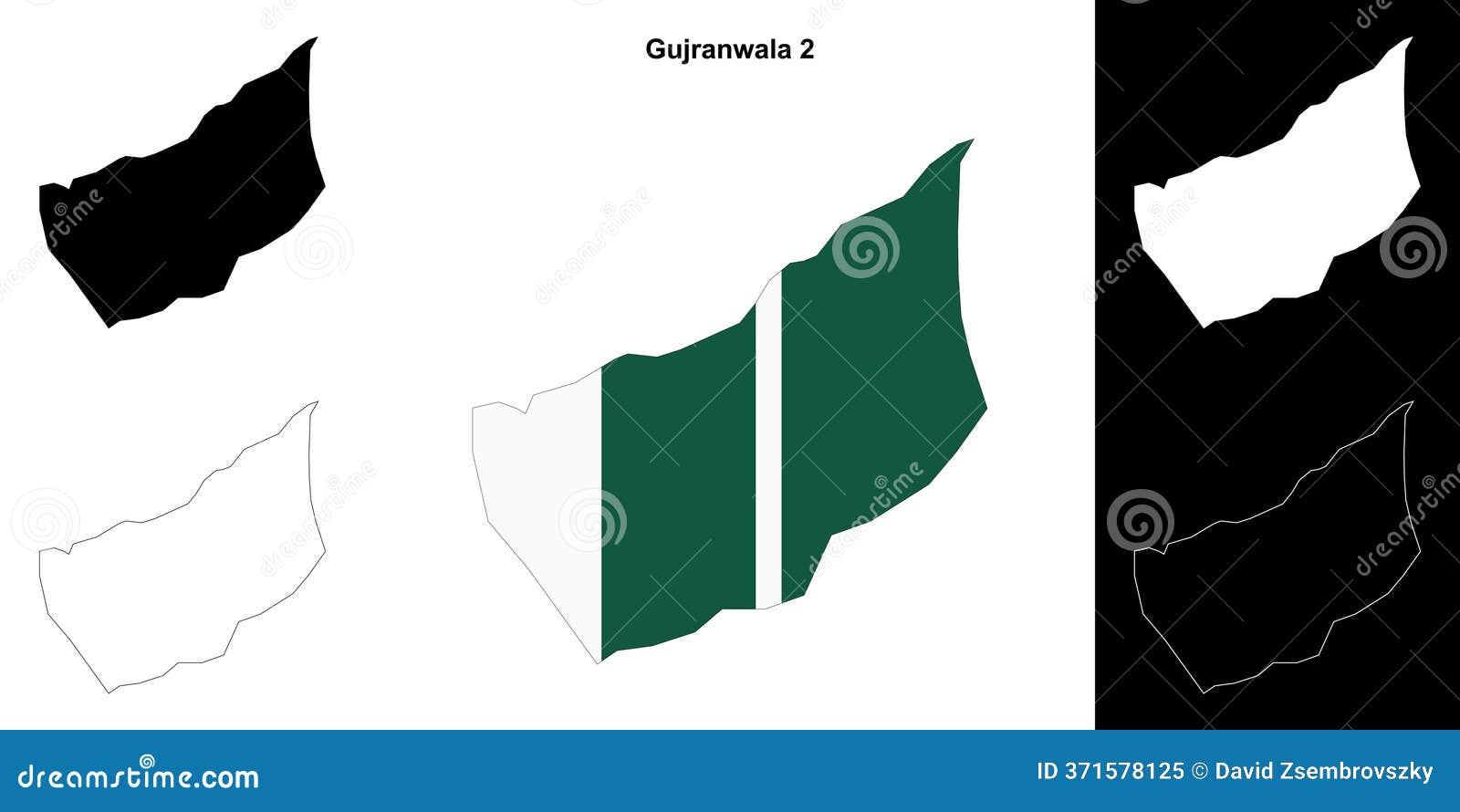 Gujranwala 1 Outline Map Cartoon Vector | CartoonDealer.com #371578111