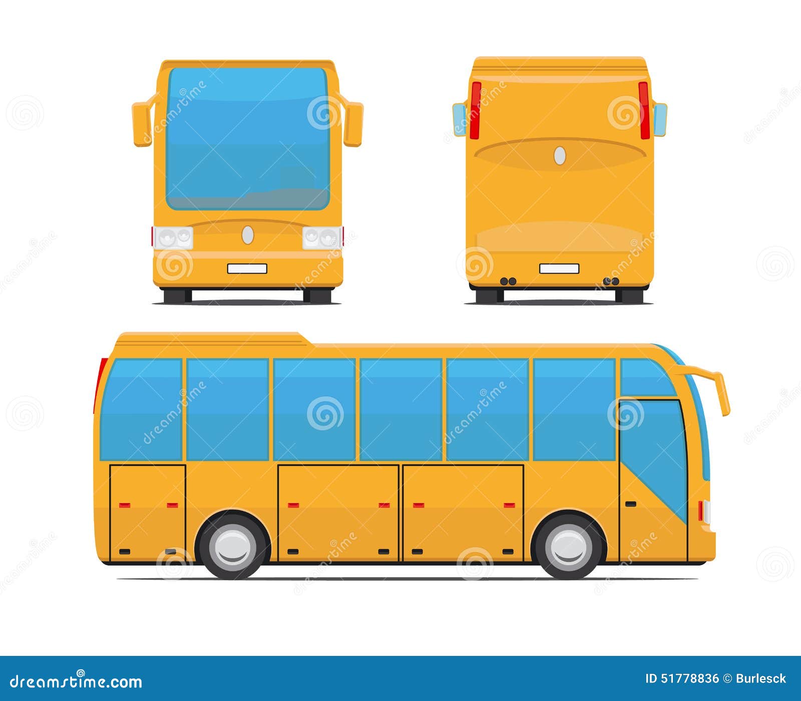 Gul bussvektorillustration vektor illustrationer. Illustration av ...