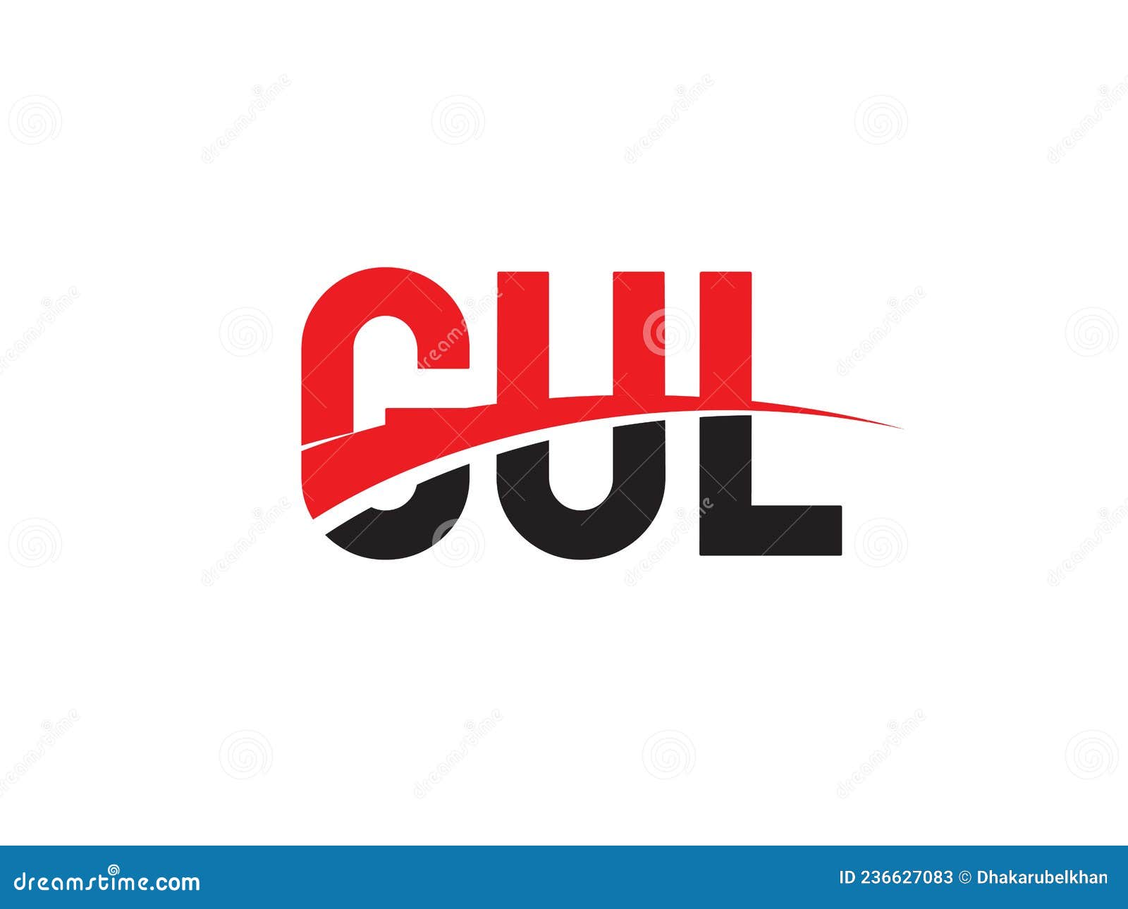 GUL Letter Initial Logo Design Vector Illustration Stock Vector ...