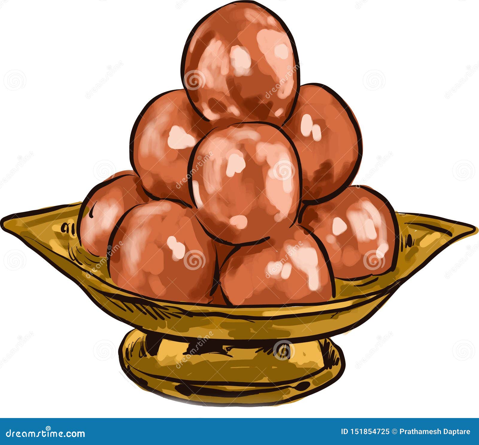 Gulab Jamum Vector Illustration for Designs Stock Illustration ...