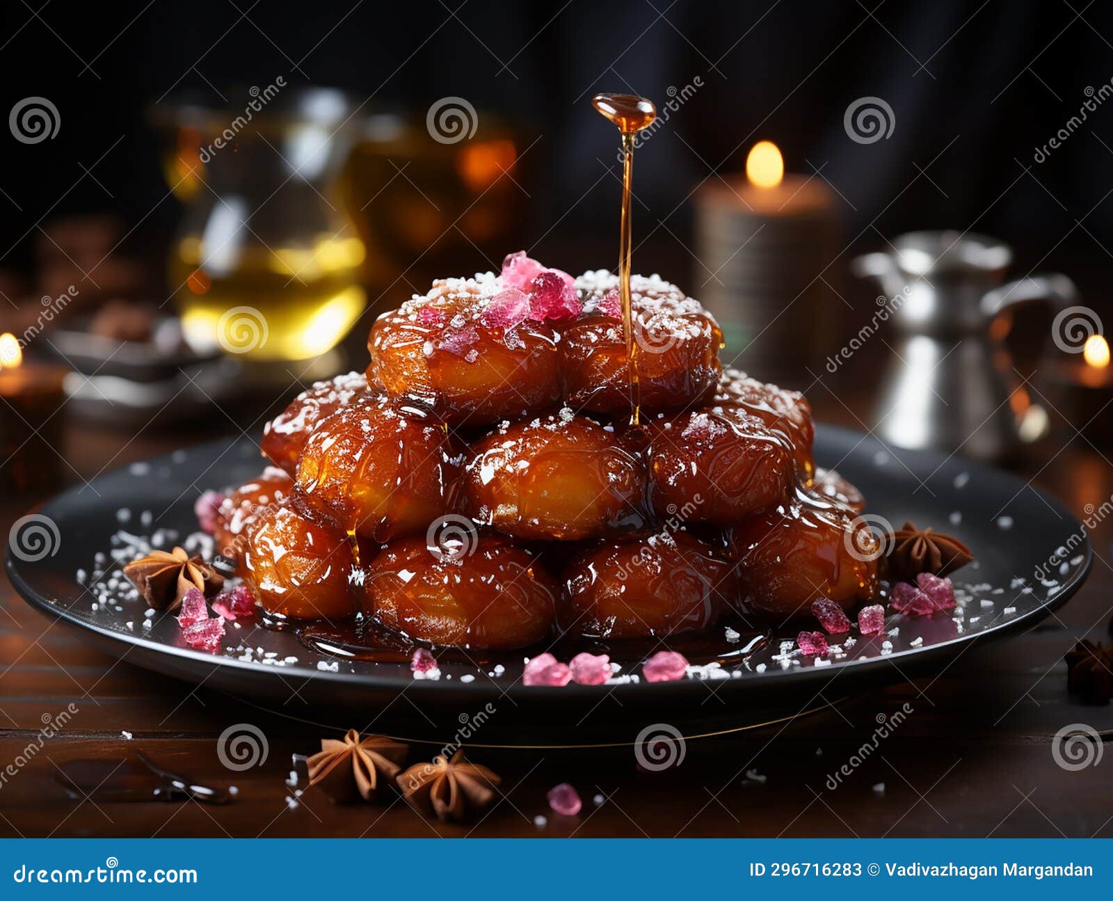 Gulab Jamun. Indian Traditional Food. Vector Color Realistic ...
