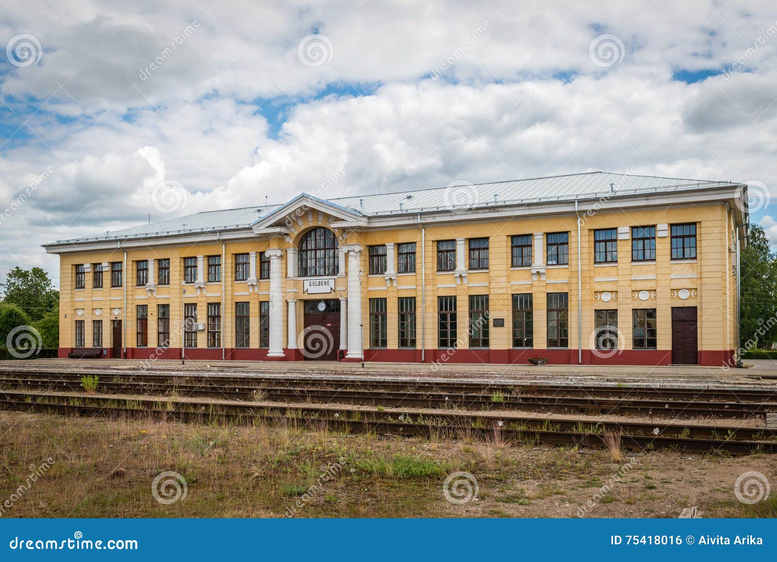 Gulbene Train Station in Gulbene, Latvia Editorial Photo - Image of ...