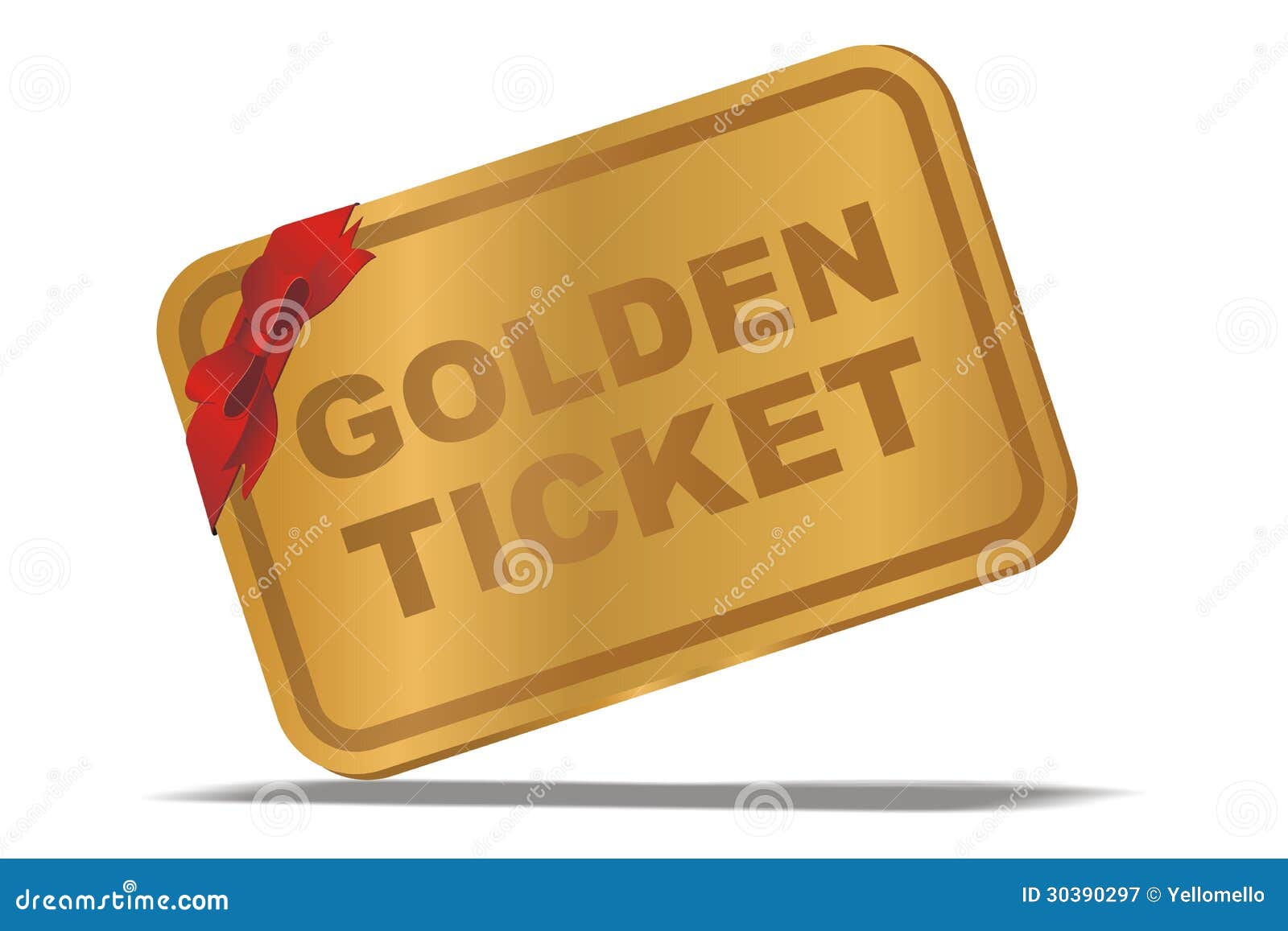 Guld- biljett stock illustrationer. Illustration av dekor - 30390297