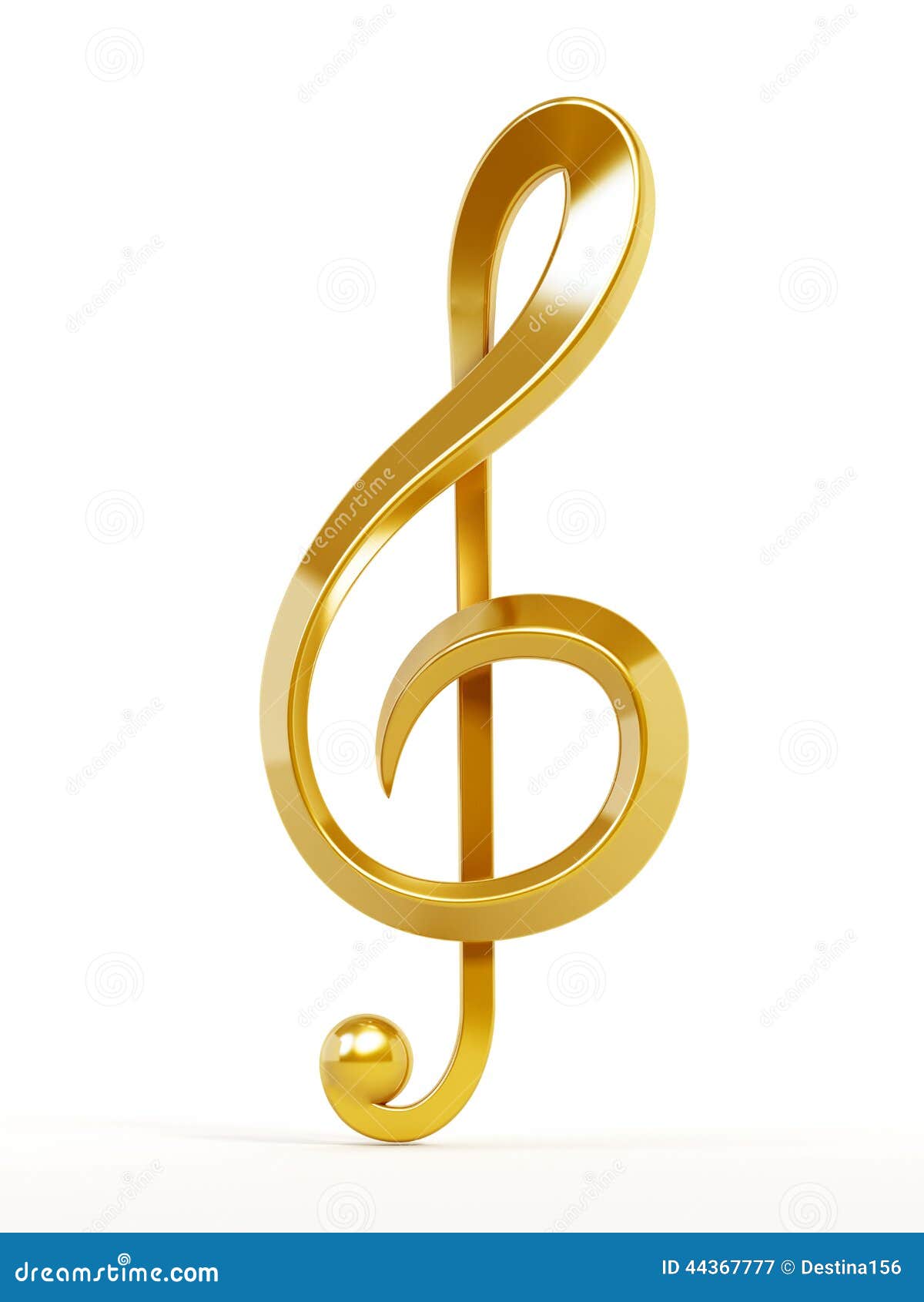 Guld- G-klav stock illustrationer. Illustration av konst - 44367777