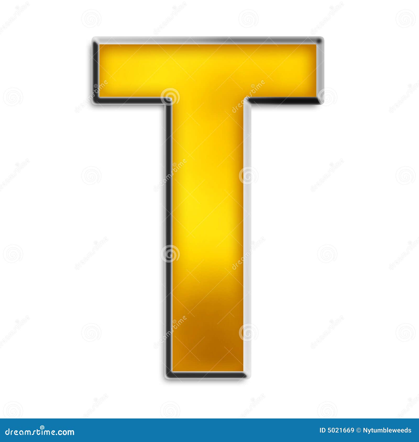 Guld Isolerad Bokstav Blank T Stock Illustrationer - Illustration av ...