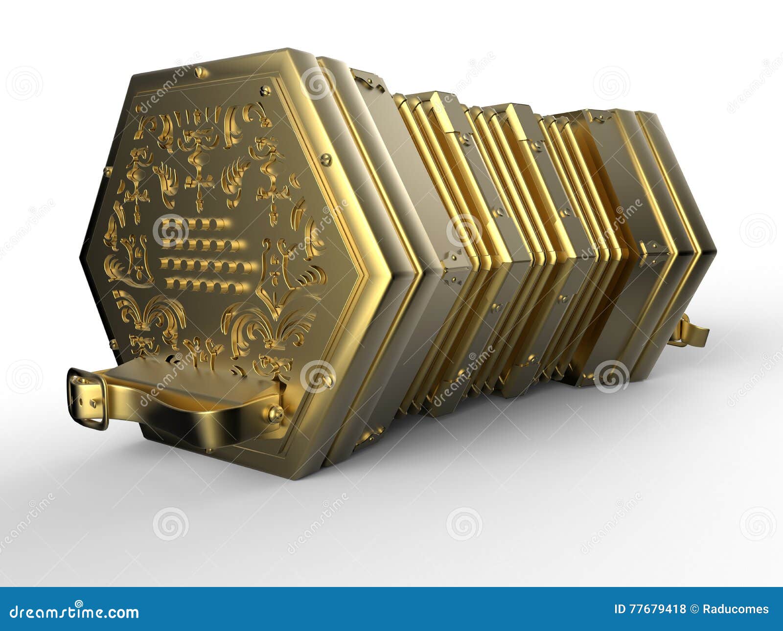 Guld- konsertina stock illustrationer. Illustration av illustration ...