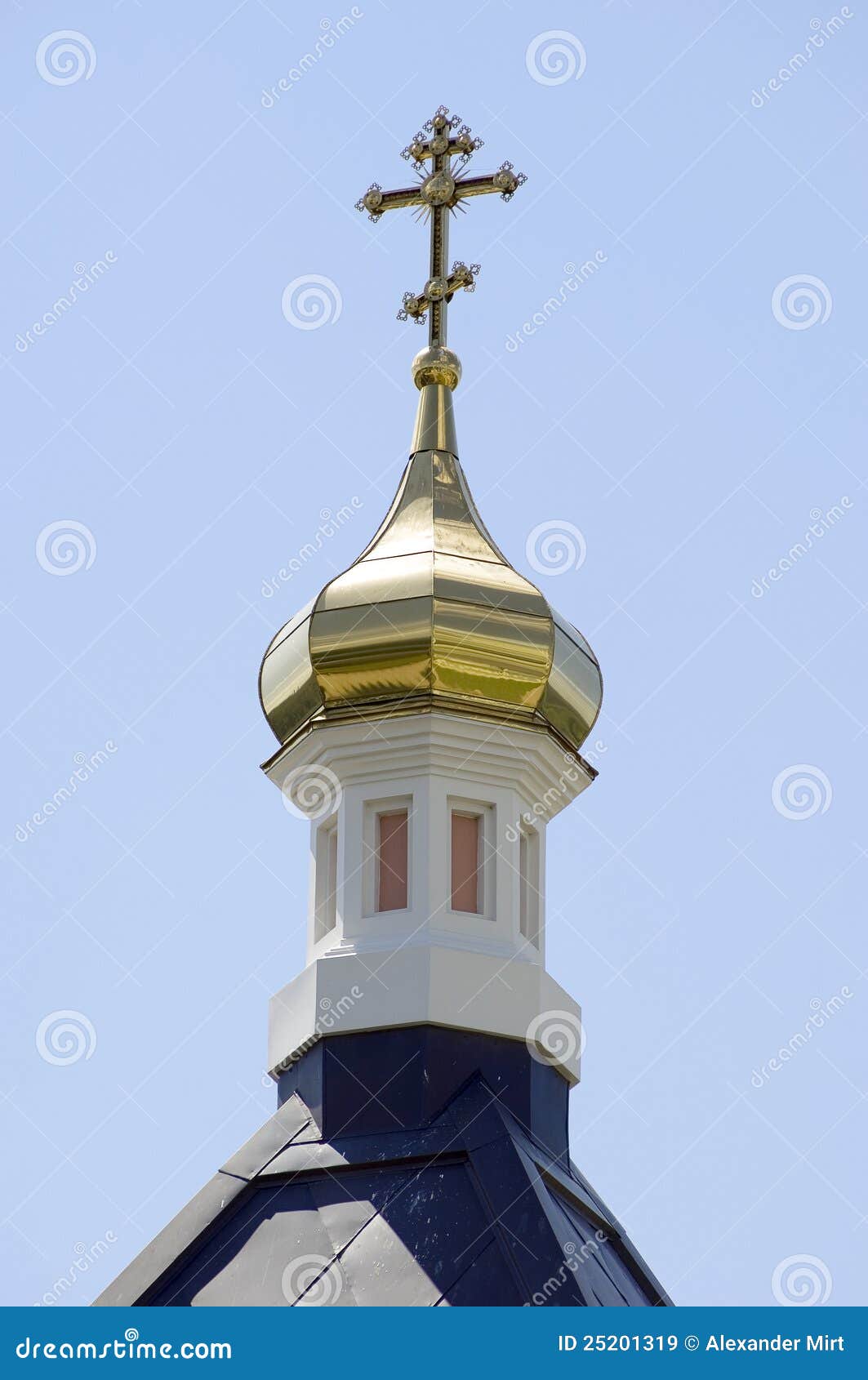 Guld- Kupol Av Den Ortodoxa Kyrkan Fotografering för Bildbyråer - Bild ...