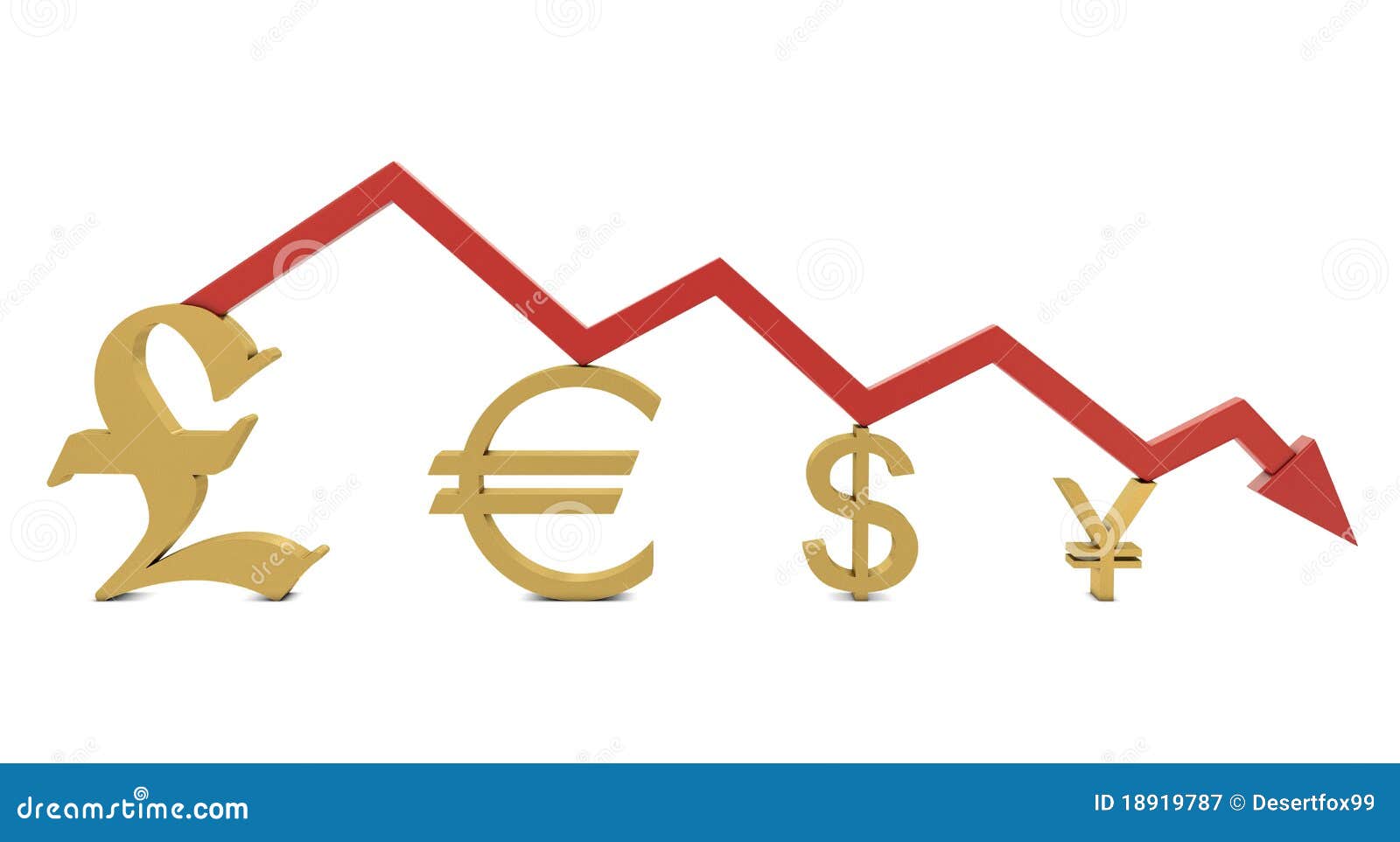 Guld- Linje Redsymbol För Valutor Stock Illustrationer - Illustration ...