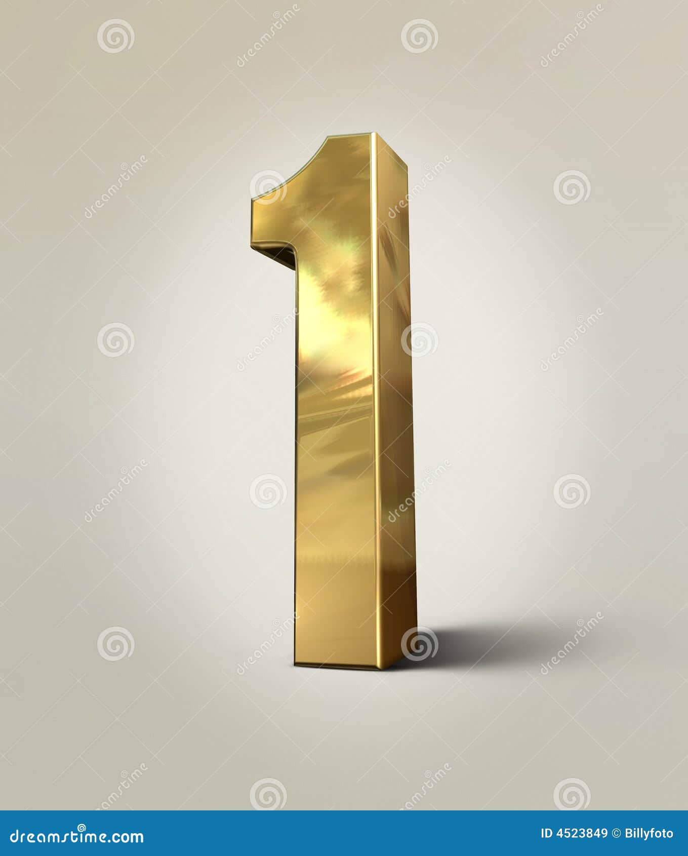 Guld- nummer ett stock illustrationer. Illustration av medaljör - 4523849