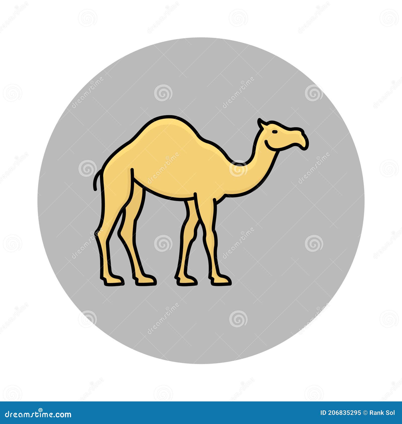Gulf Camel Isolated Vector Icon that Can Be Easily Modified or Edited ...