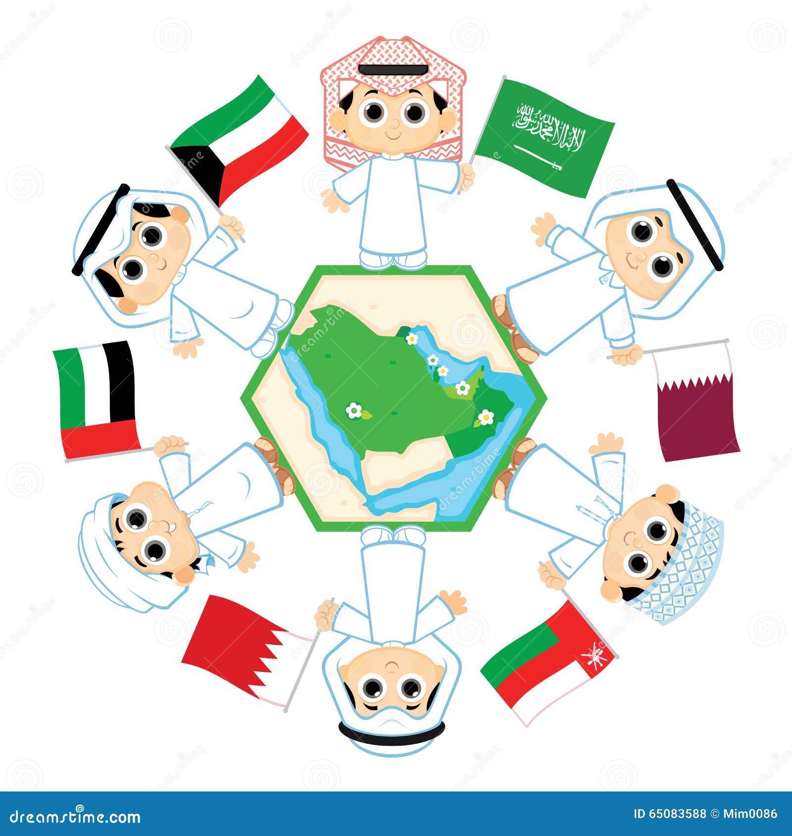 Gulf Cooperation Council Flags Vector Illustration | CartoonDealer.com ... Gulf Cooperation Council Flags Vector Illustration | CartoonDealer.com ...