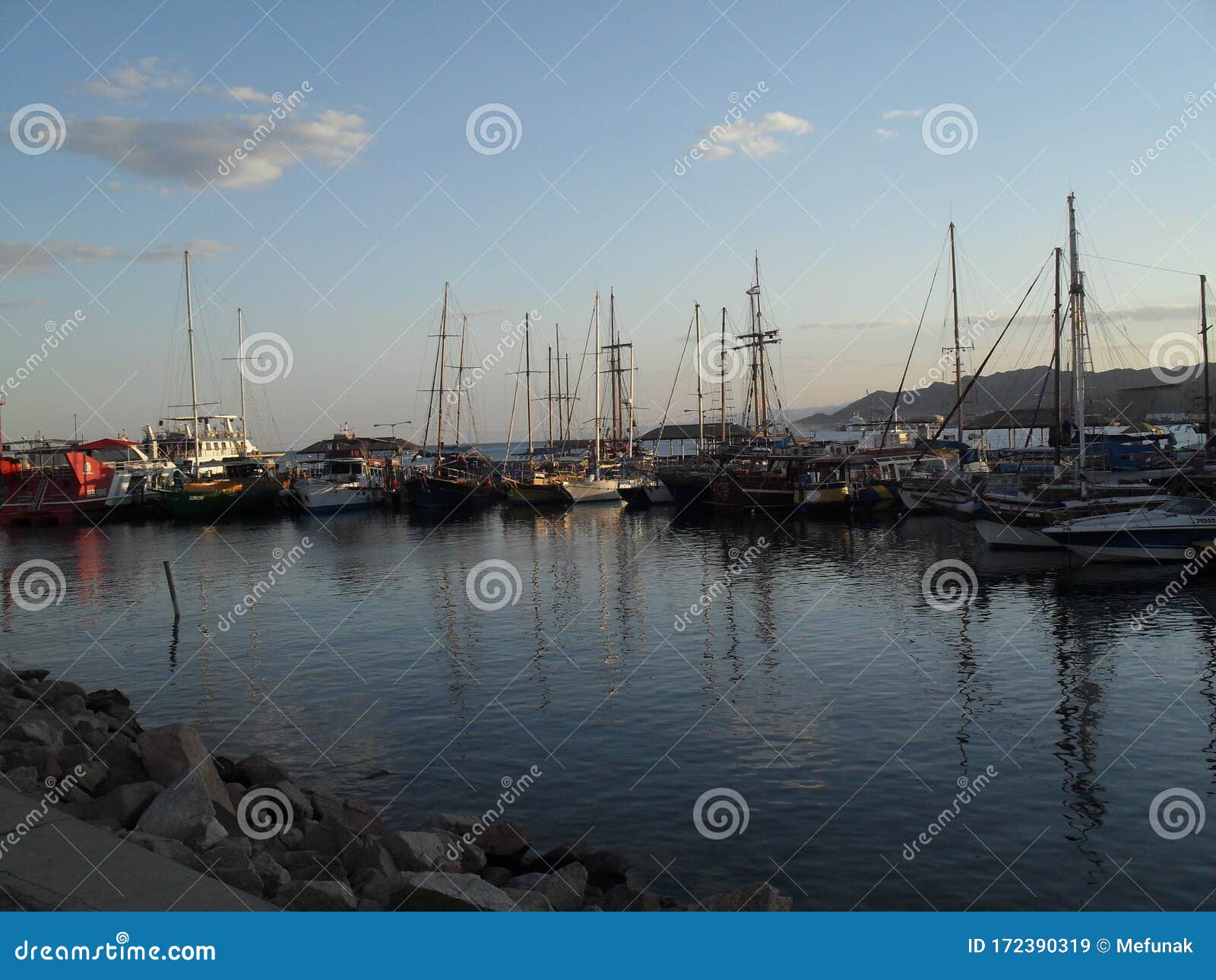 The Gulf of Eilat, of the Red Sea on the Sunset Editorial Stock Image ...