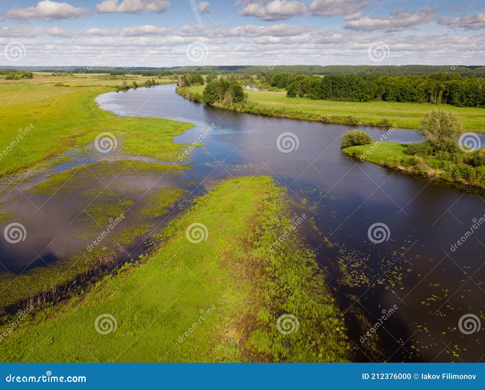 Gulf Meadows in the Floodplain of the Oka River, Russia Stock Photo ...