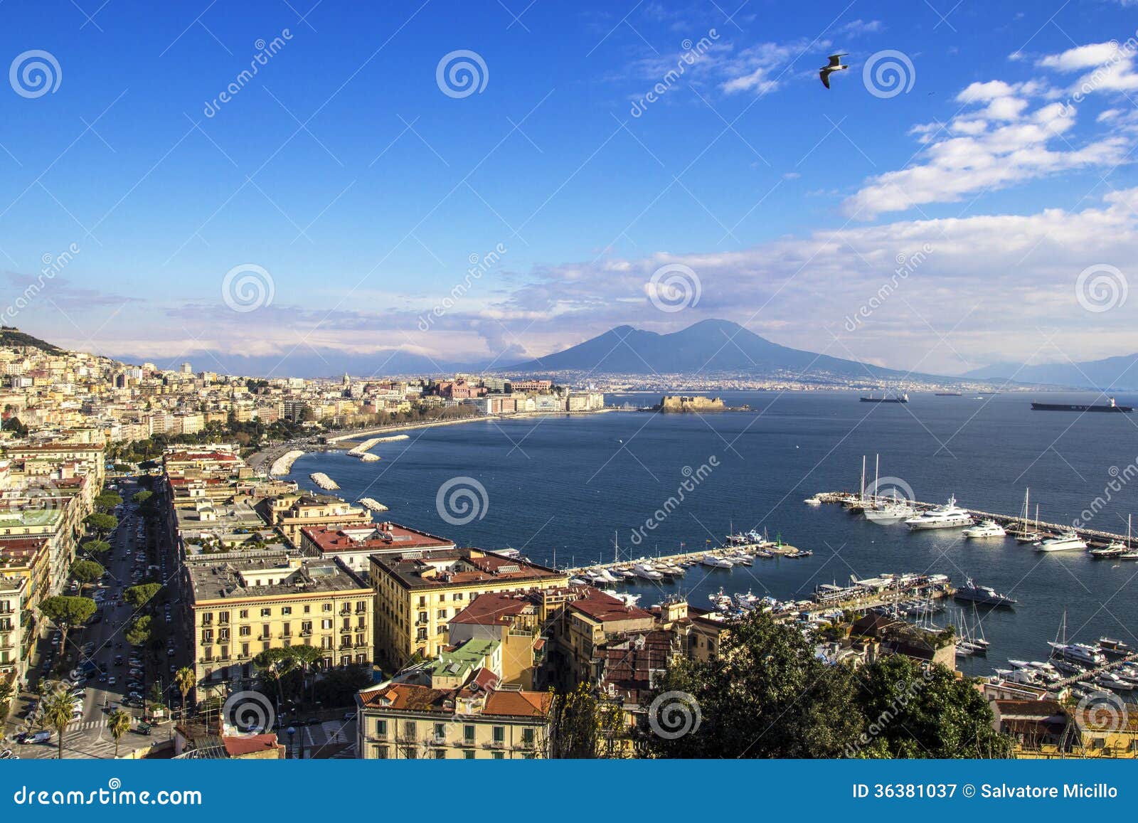 Gulf of Naples stock image. Image of landscape, frame - 36381037