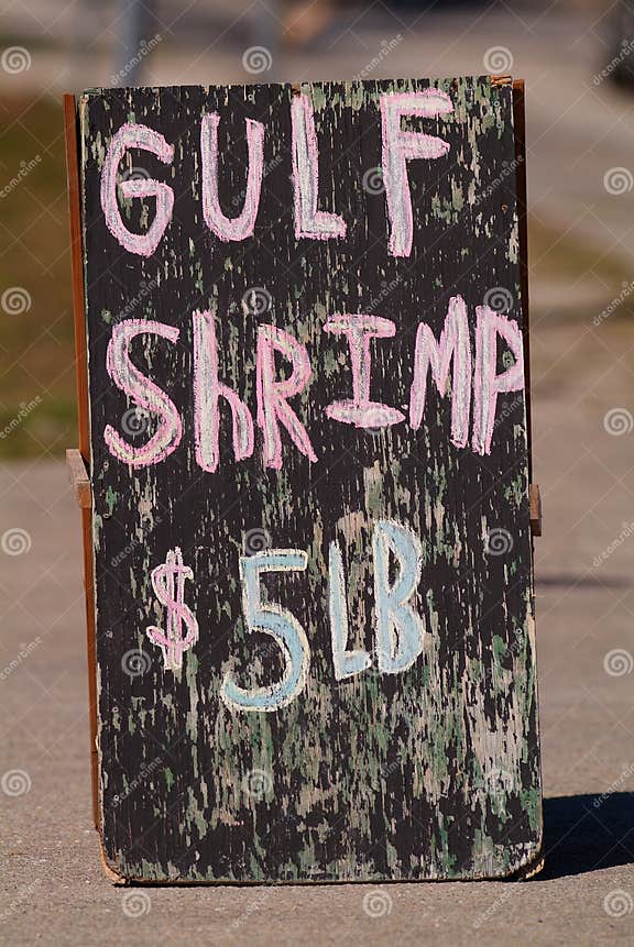 Gulf Shrimp Sign stock photo. Image of gulf, catch, market - 2298822