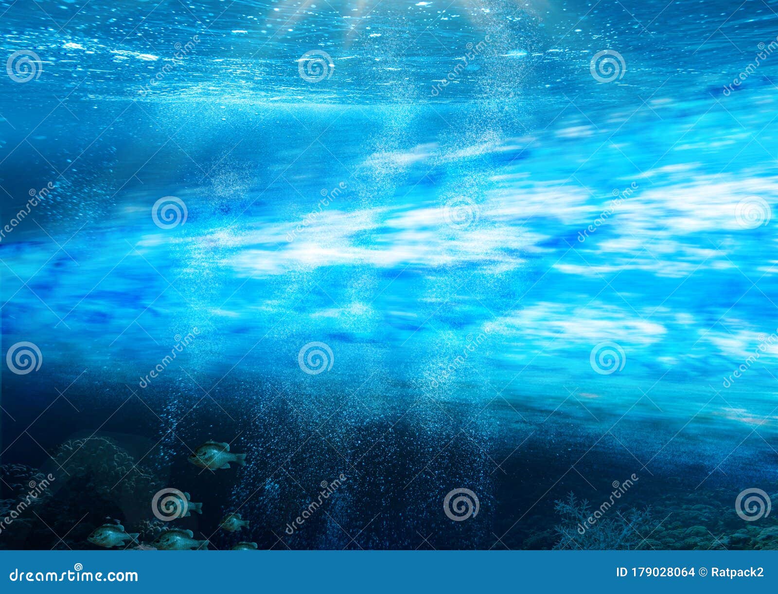Gulf Stream Underwater in the Atlantic Stock Illustration ...