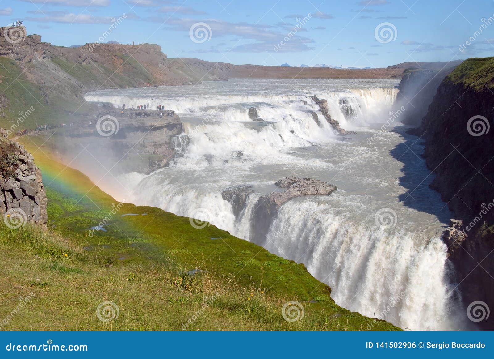 Gullfoss Waterfall in Iceland Stock Photo - Image of mountain, fall ...