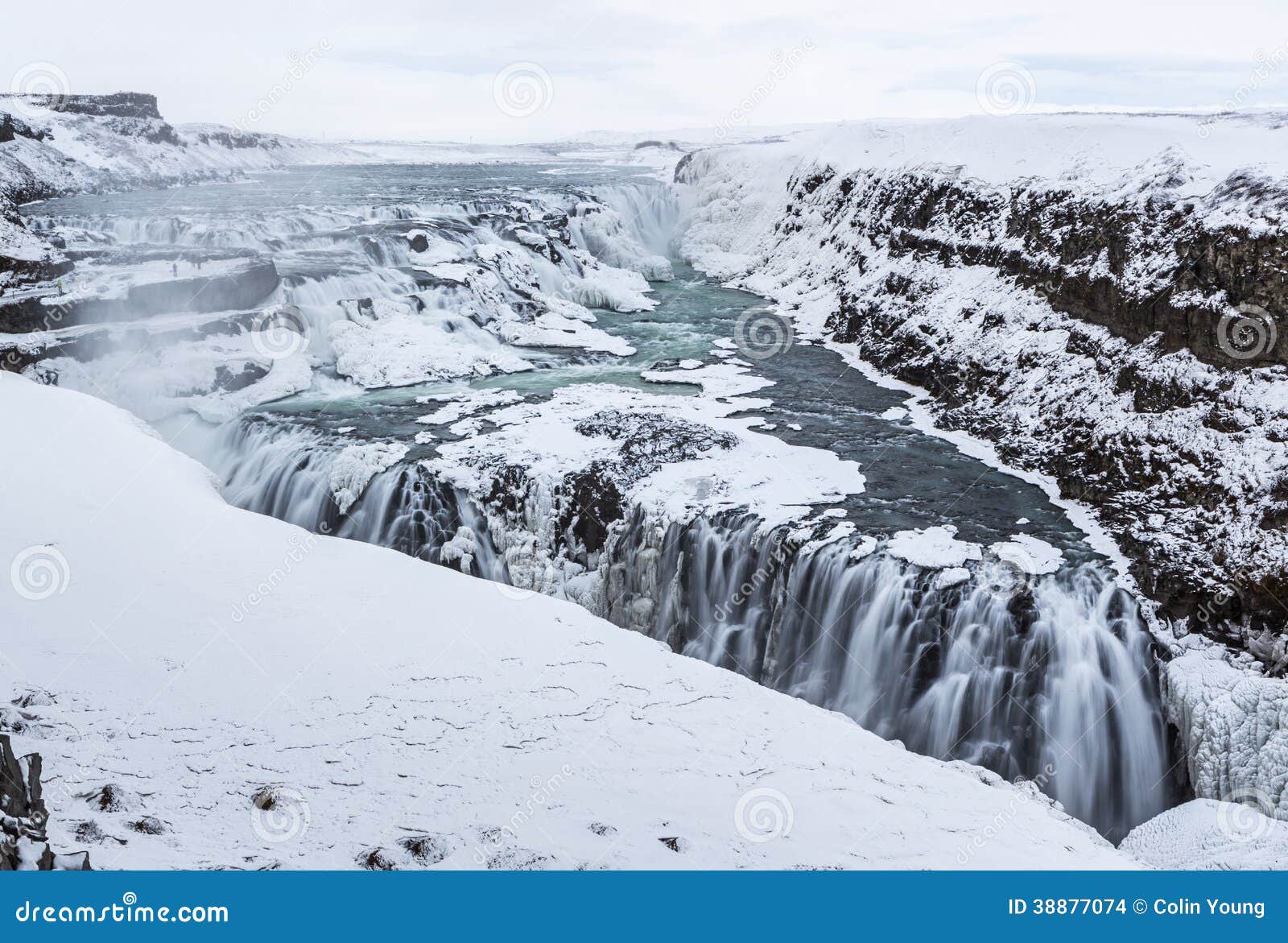Gullfoss Winter Triangle stock photo. Image of frozen - 38877074