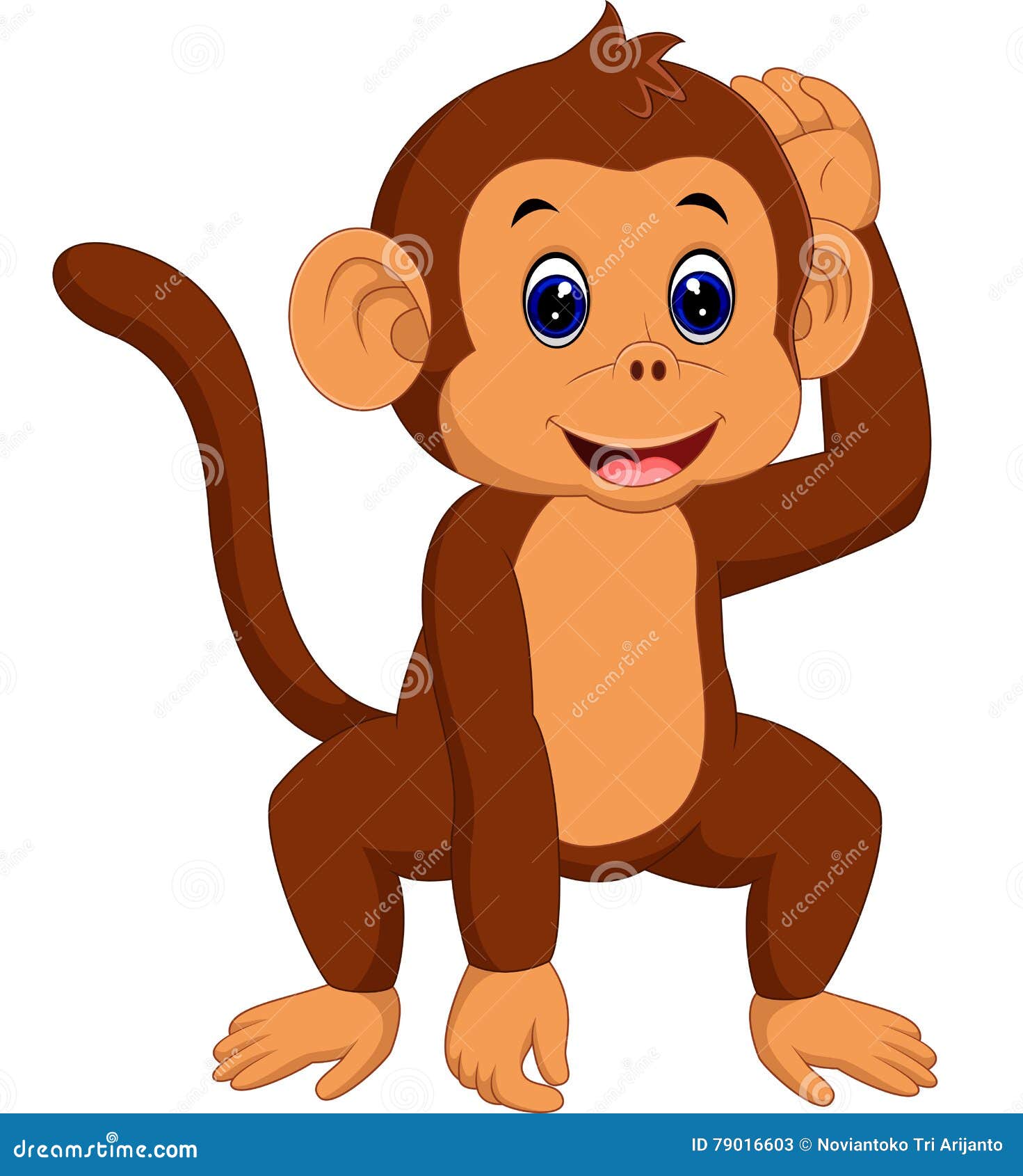 Gullig apa vektor illustrationer. Illustration av unge - 79016603