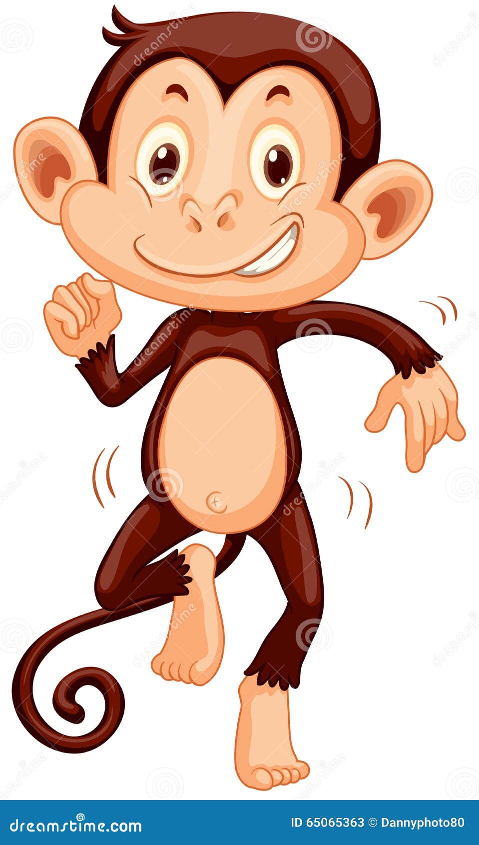 Gullig apa som bara dansar vektor illustrationer. Illustration av ...