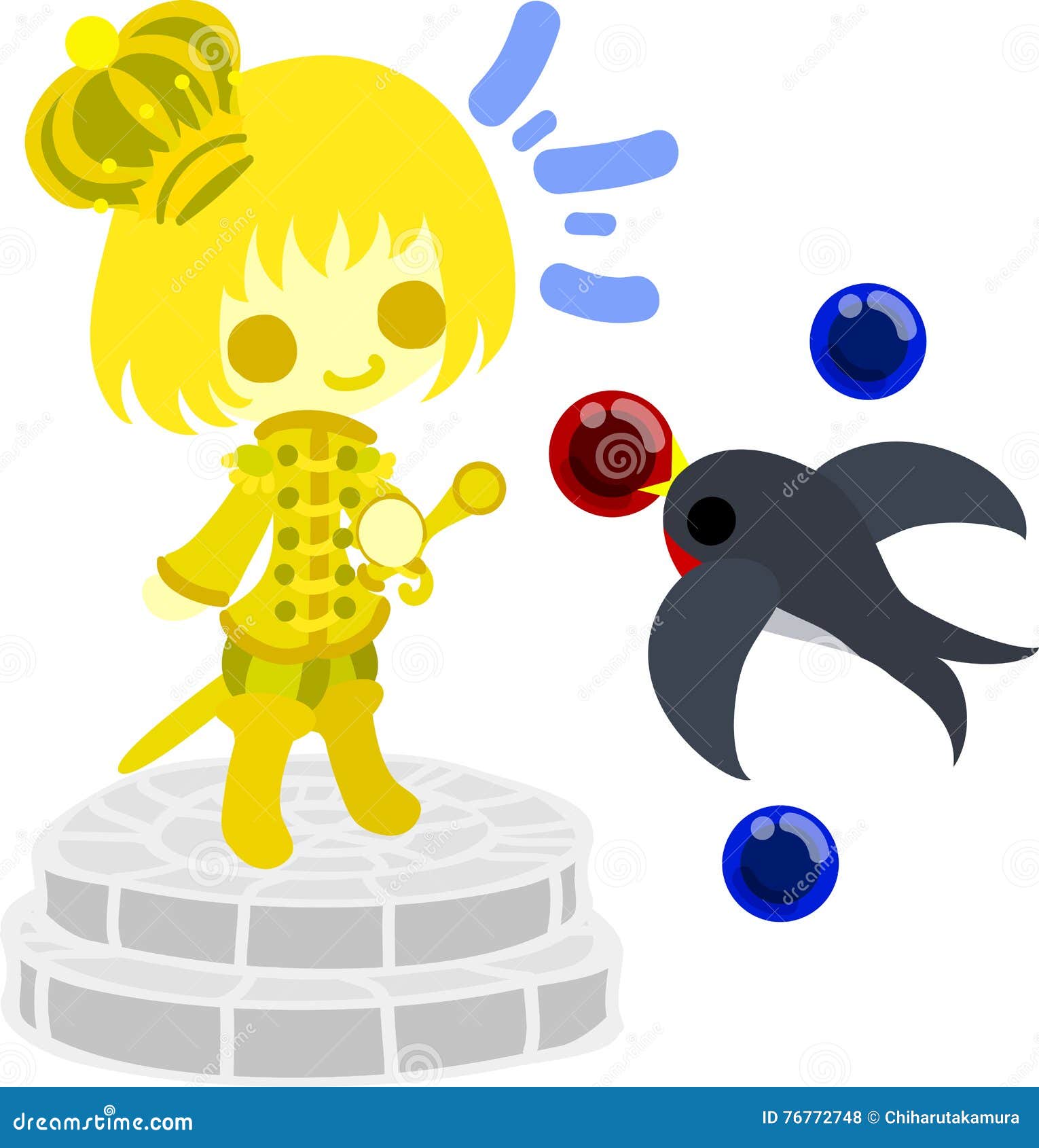 Gullig Illustration Av Sagor Vektor Illustrationer - Illustration av ...