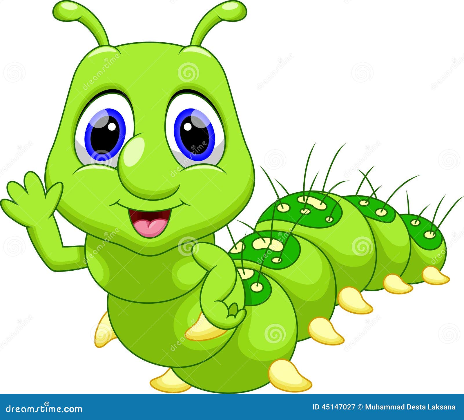 Gullig larvtecknad film stock illustrationer. Illustration av daggmask ...