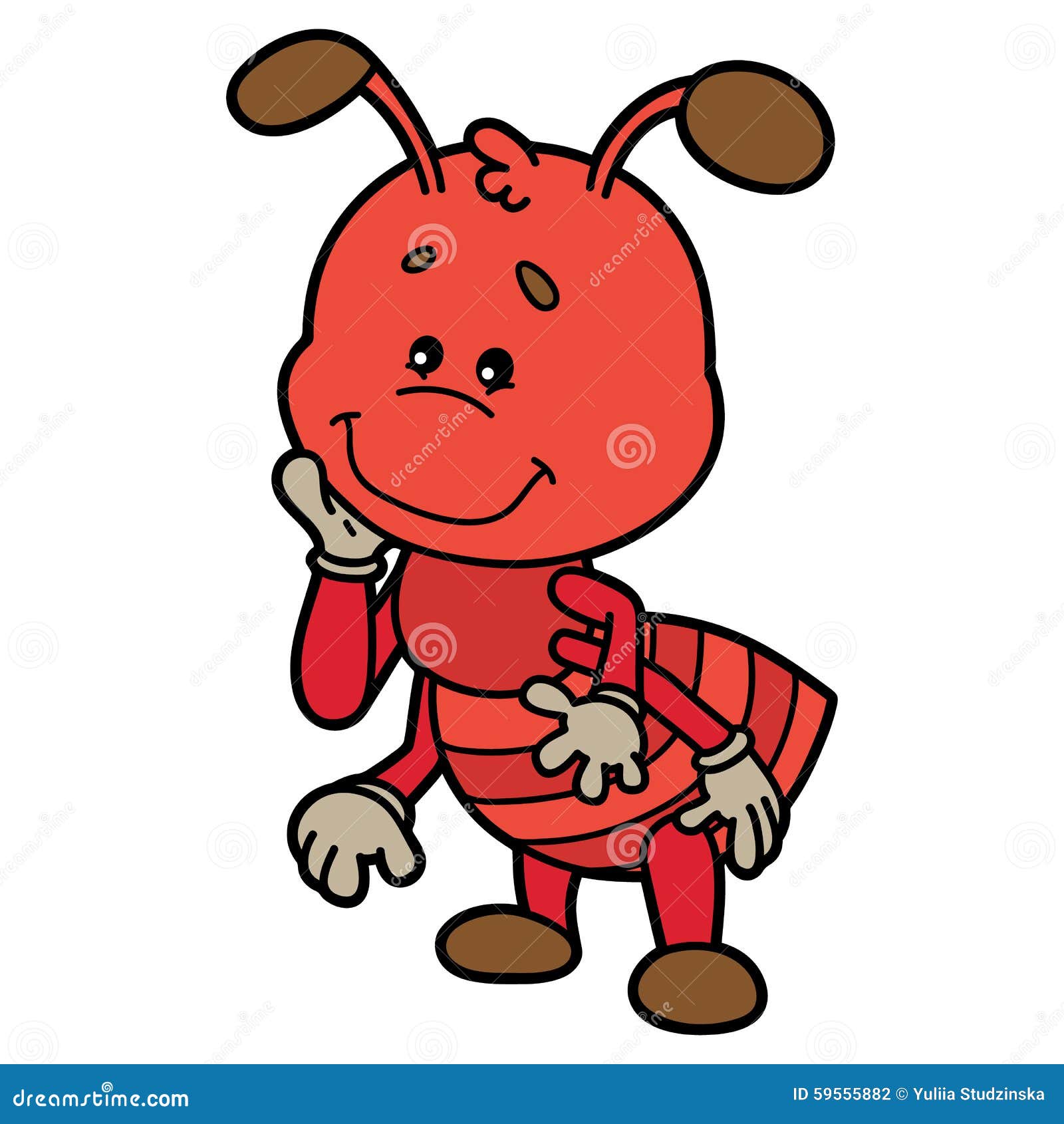 Gullig myra vektor illustrationer. Illustration av nätt - 59555882