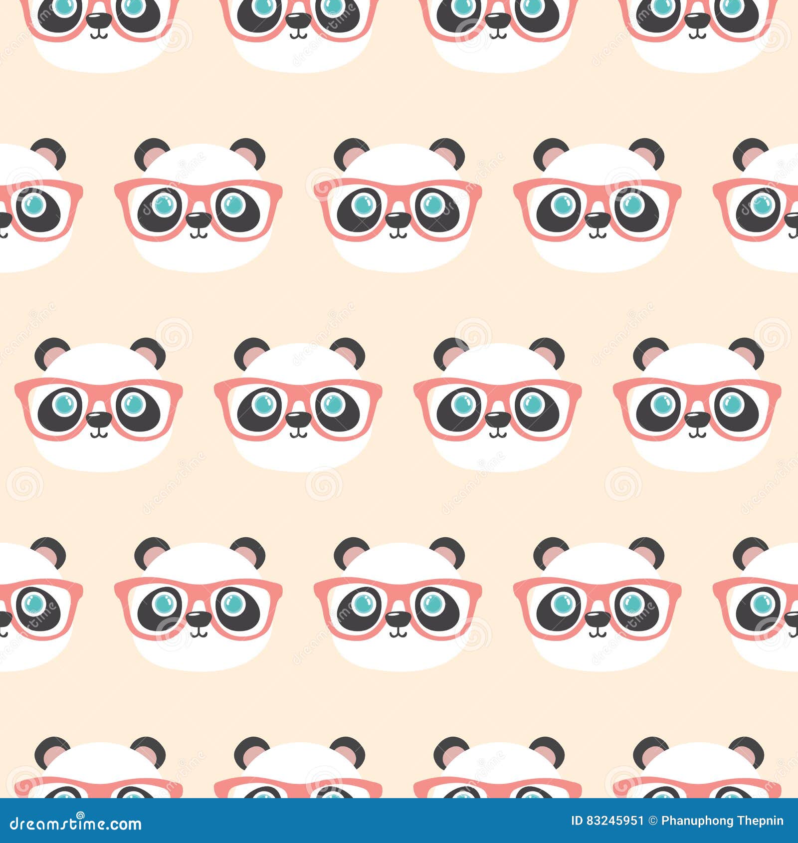 Gullig pandaframsidamodell vektor illustrationer. Illustration av ...