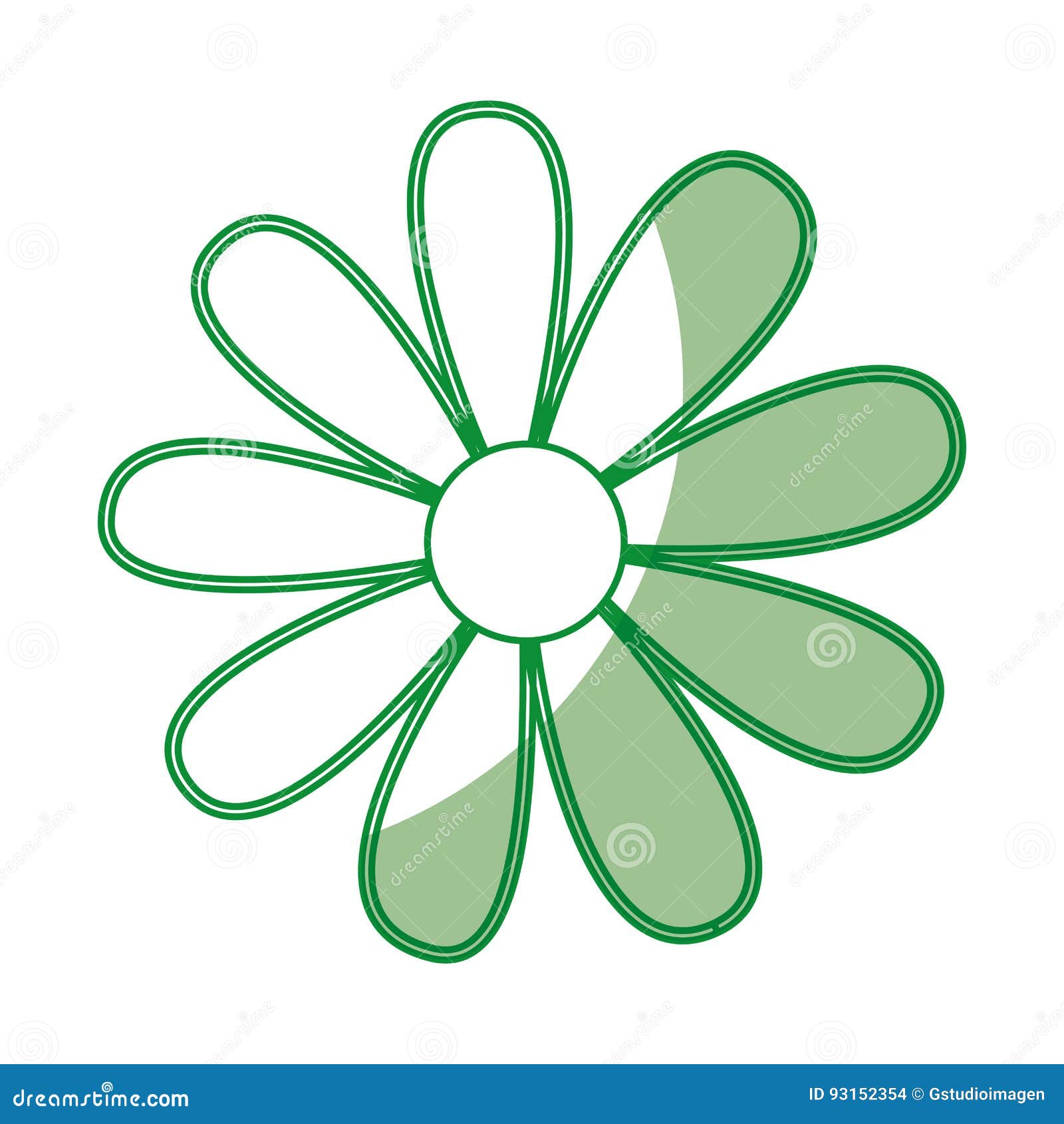 Gullig Solros Isolerad Symbol Vektor Illustrationer - Illustration av ...