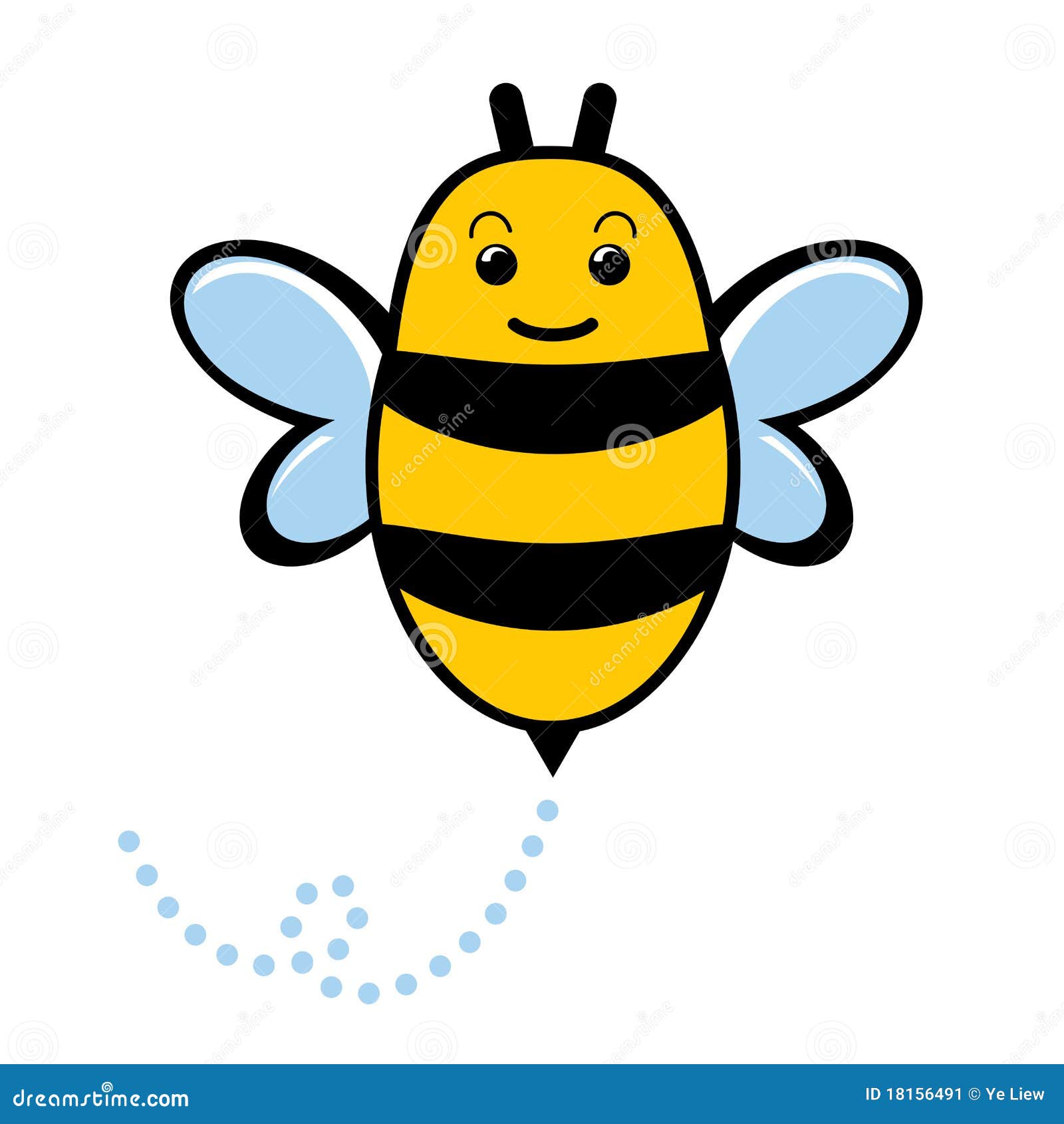 Gulligt bi vektor illustrationer. Illustration av vinge - 18156491