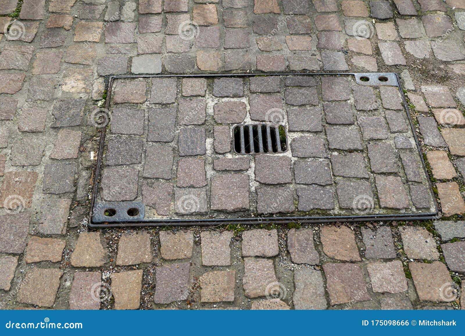 Gully Cover, Which is Embedded in the Floor with Bricks and Therefore ...