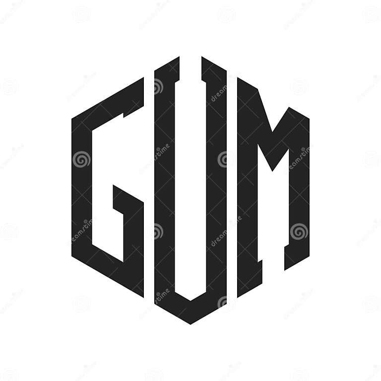 GUM Logo Design. Initial Letter GUM Monogram Logo Using Hexagon Shape ...