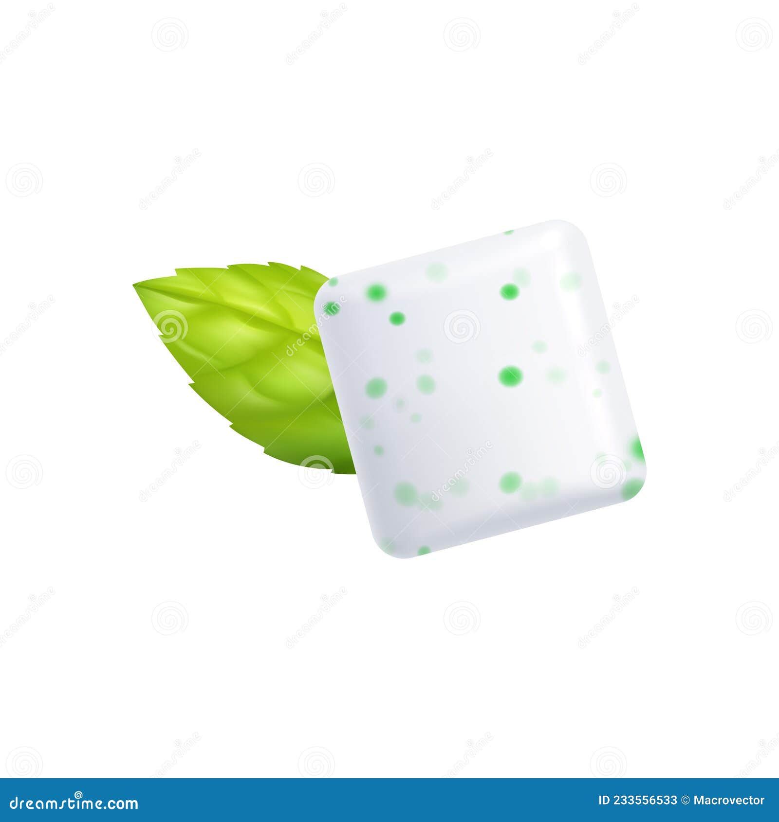Gum with Mint Composition stock vector. Illustration of design - 233556533