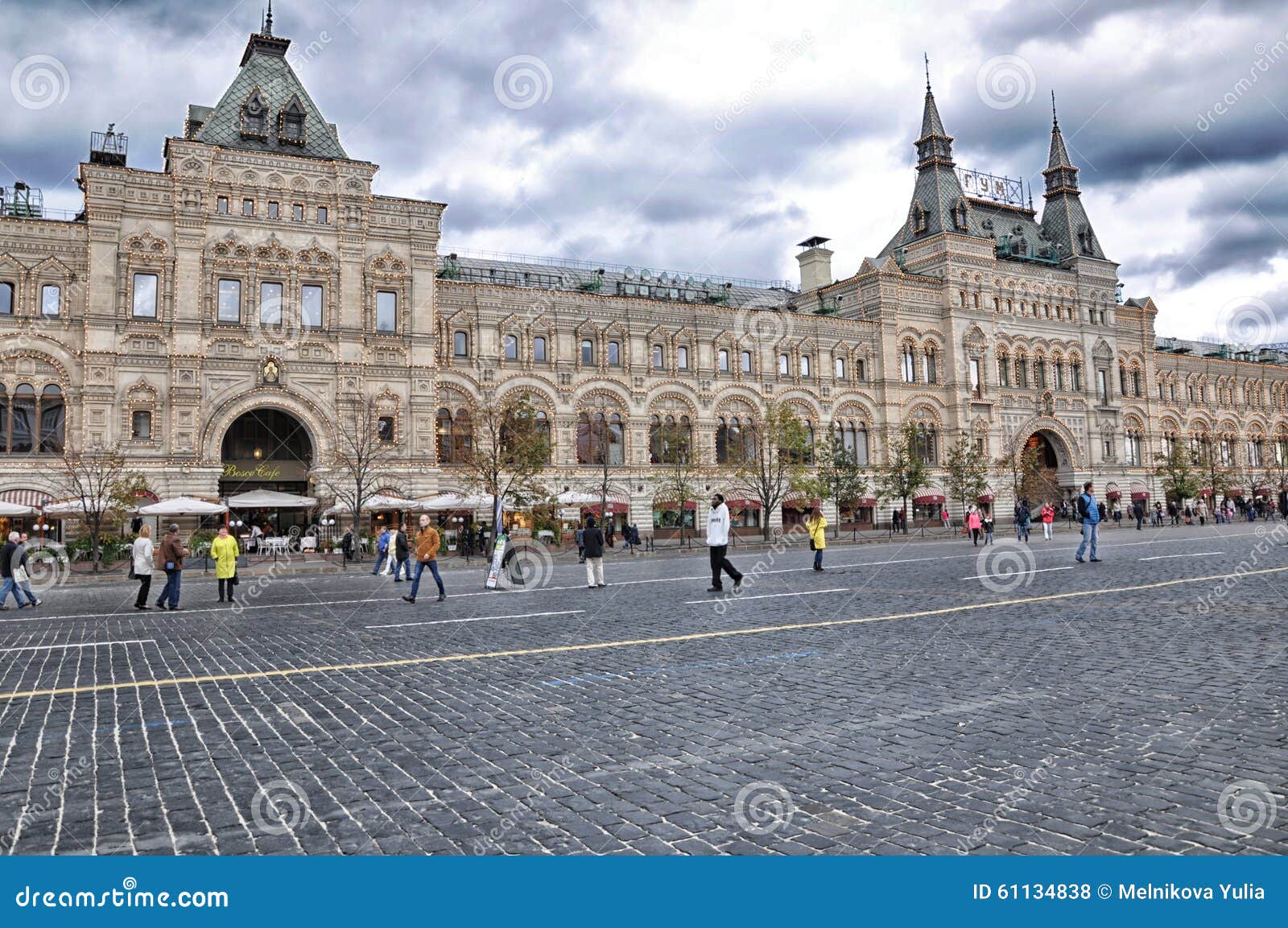 GUM Moscow editorial stock photo. Image of monument, blue - 61134838