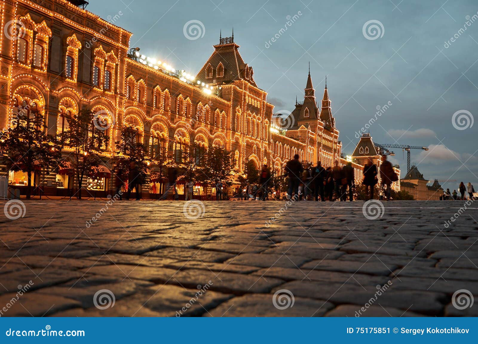 Gum and Red Square in Moscow Stock Image - Image of destination, street ...