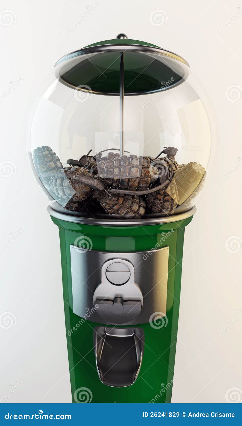 Gumball Machine, Gum Dispencer Inside Gift Box, Present Concept. 3D ...