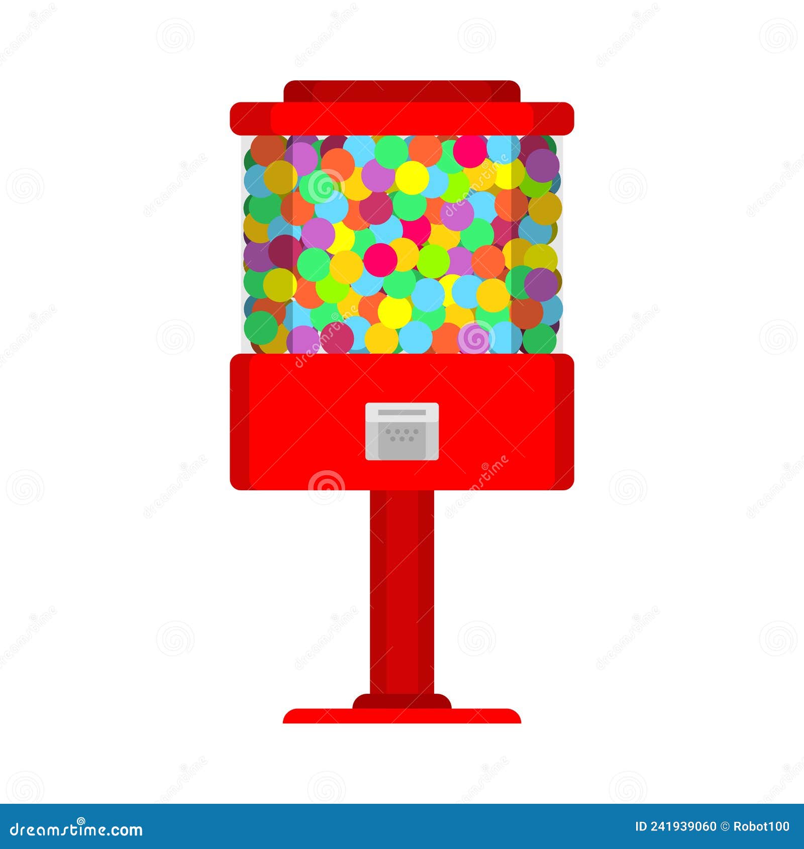 Gumball Machine Isolated. Candy Machine Vector Illustration Stock ...