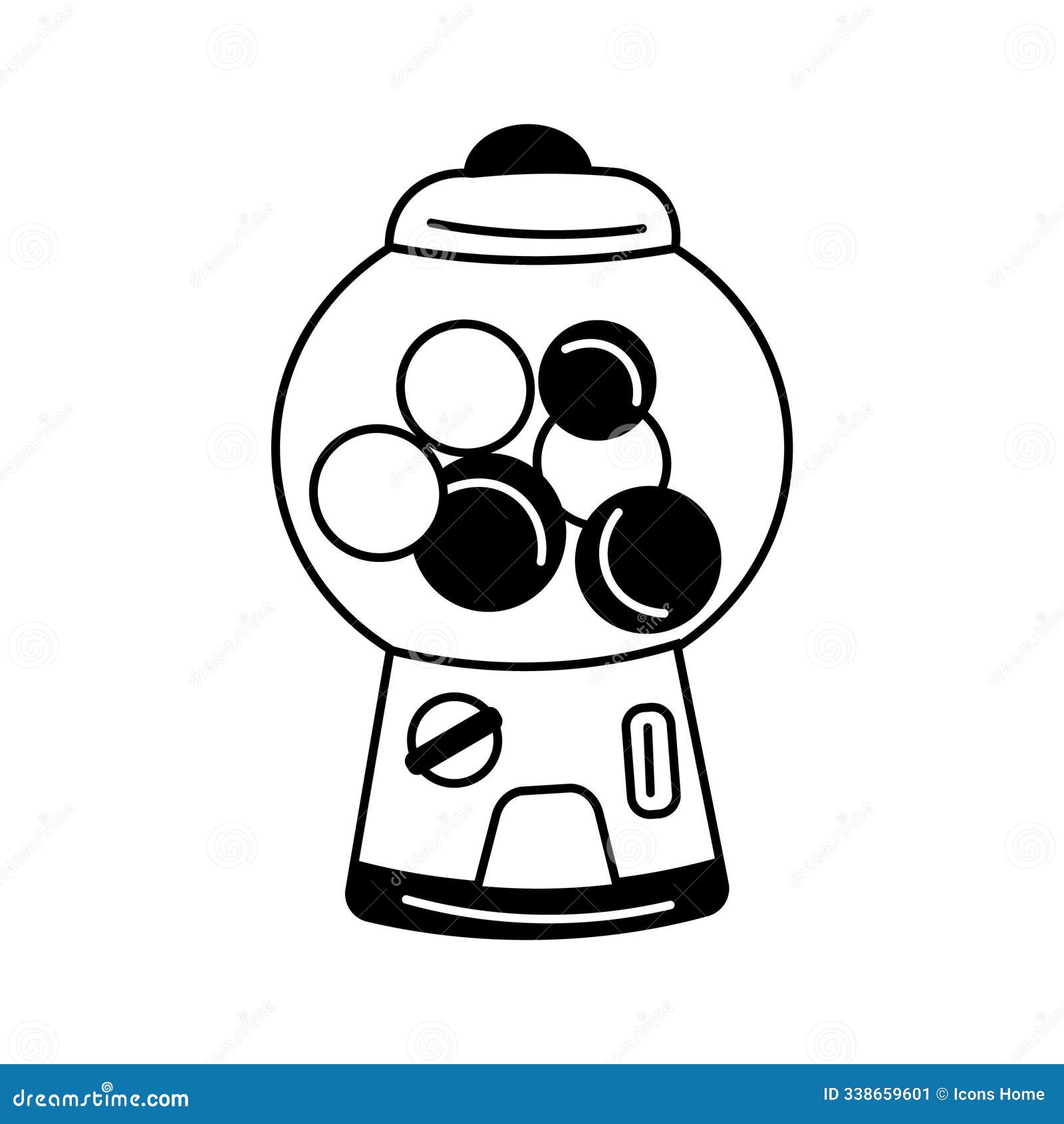 Gumball Machine stock vector. Illustration of gumball - 338659601