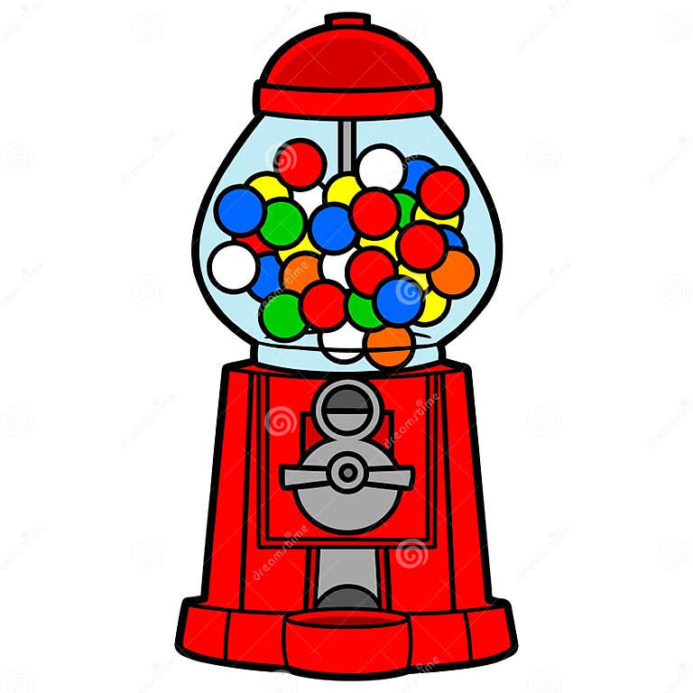 Gumball Machine stock vector. Illustration of antique - 72946725