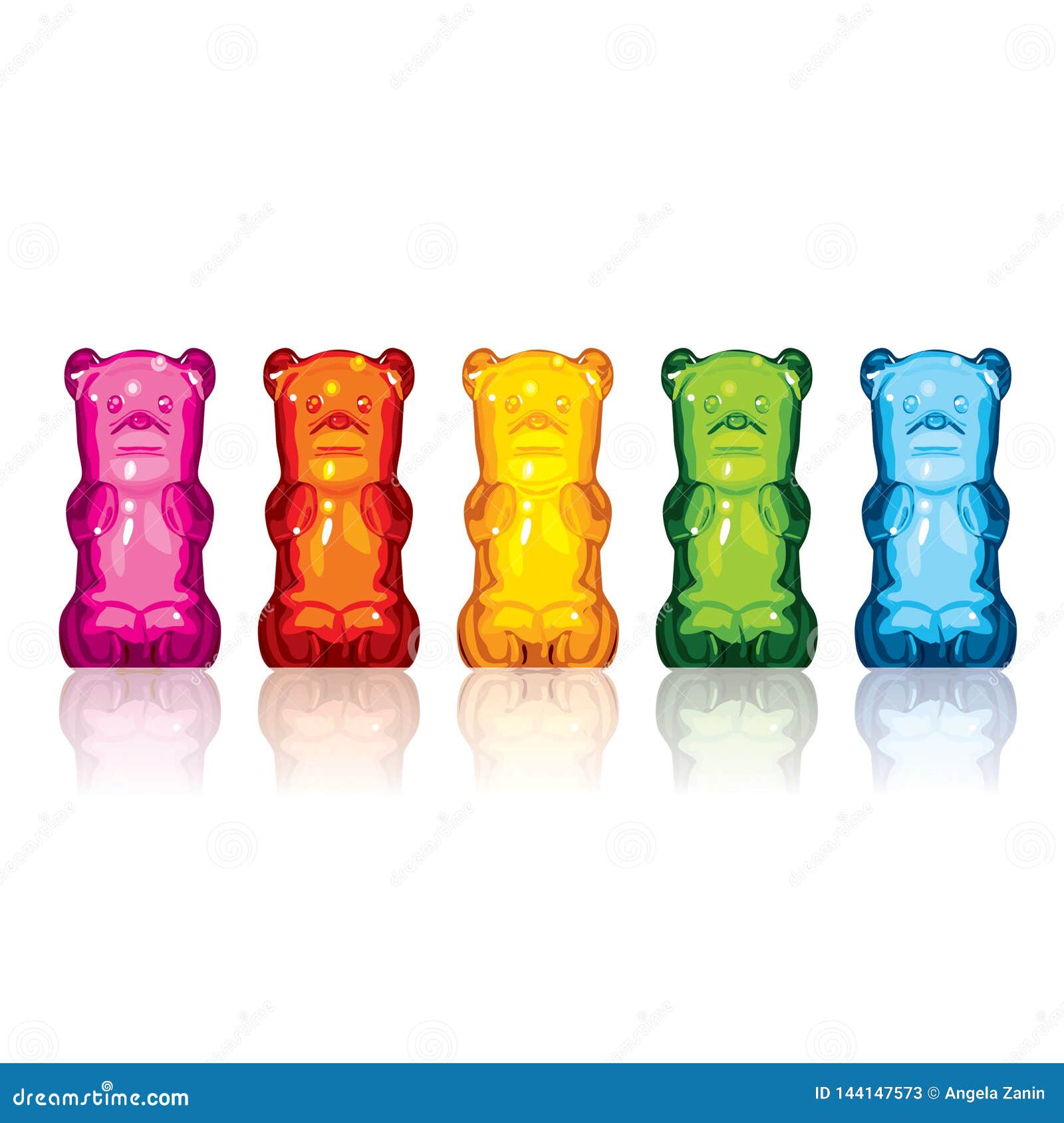 Set of Gummy Colorful Candy Bears Editorial Stock Photo - Illustration ...