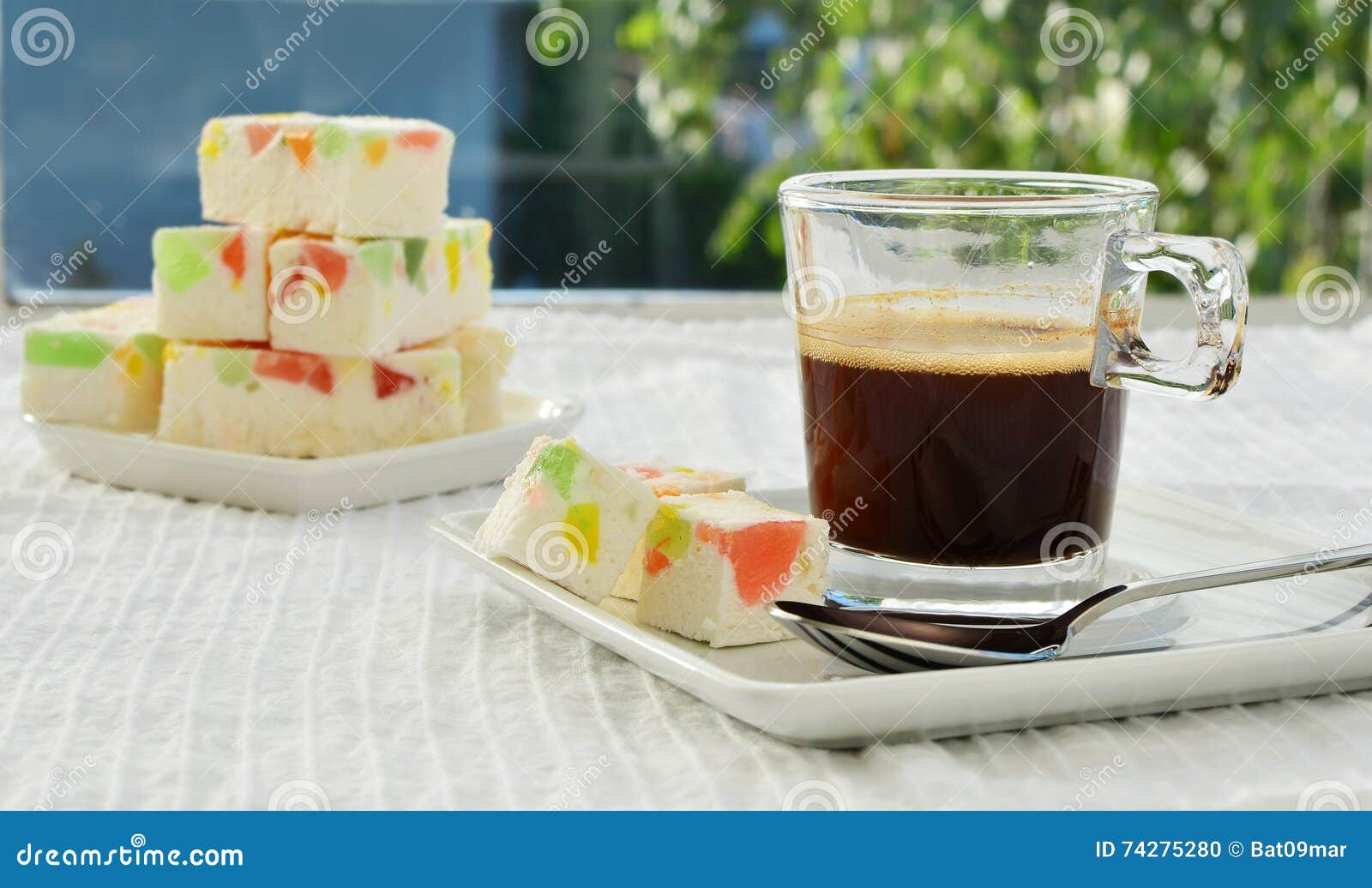 Gumdrop White Chocolate Fudge with Coffee Stock Photo - Image of ...