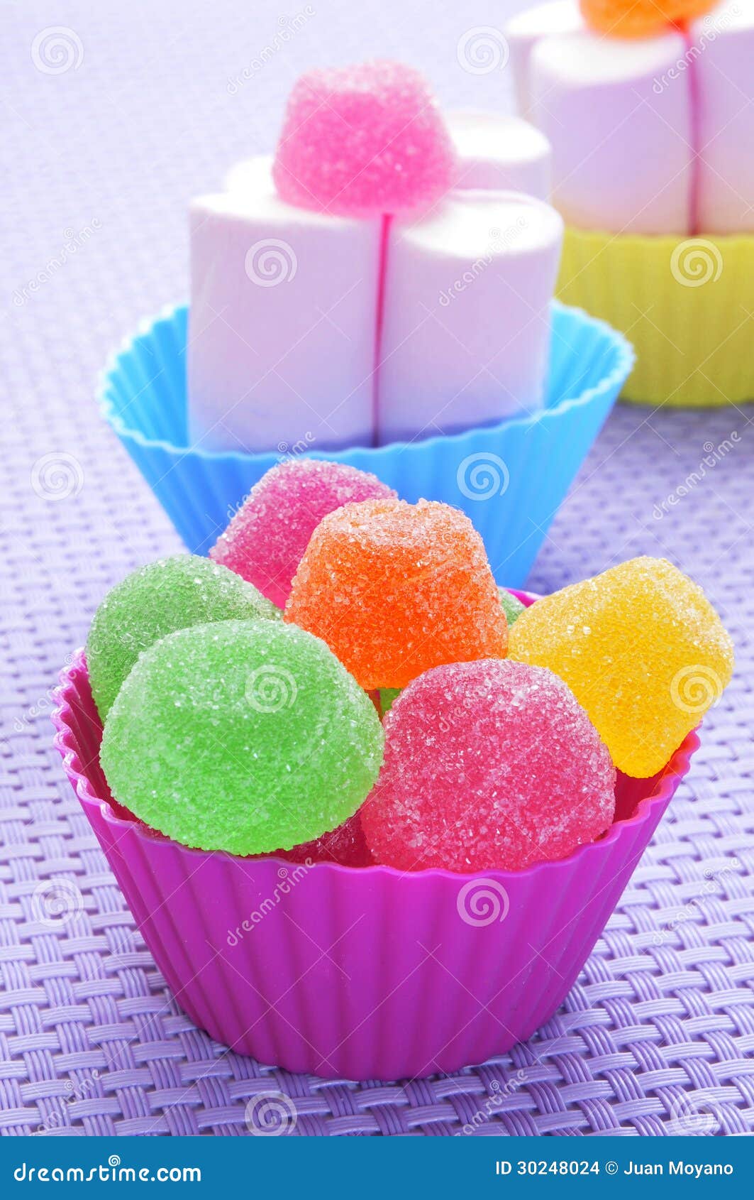 Gumdrops and marshmallows stock photo. Image of fabric - 30248024