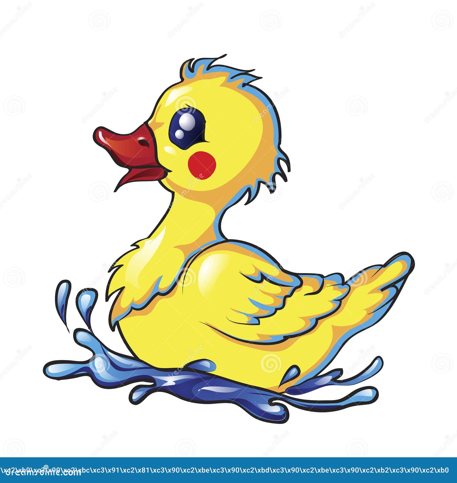 Gummi-Duck Cartoon Character Vektor Abbildung - Illustration von nett ...