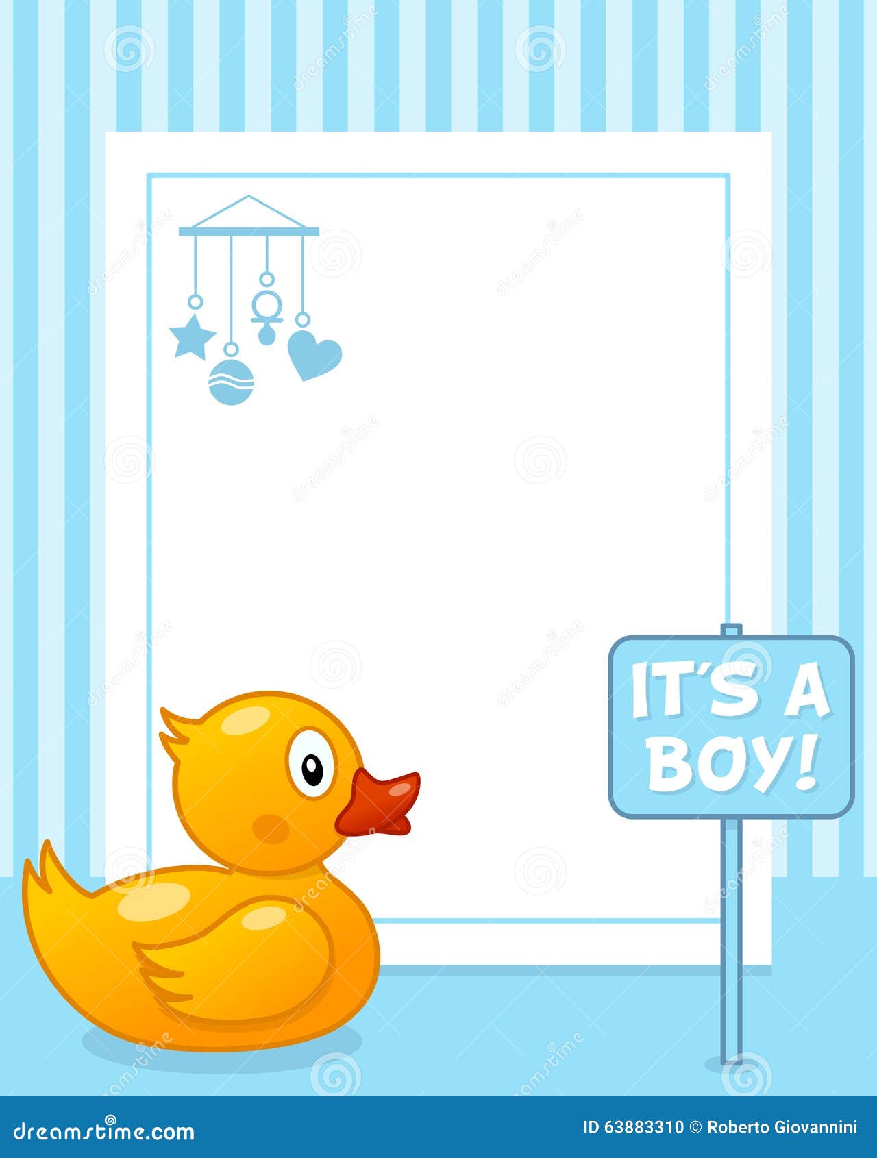Gummi-Duck Vertical Boy Foto Frame Vektor Abbildung - Illustration von ...