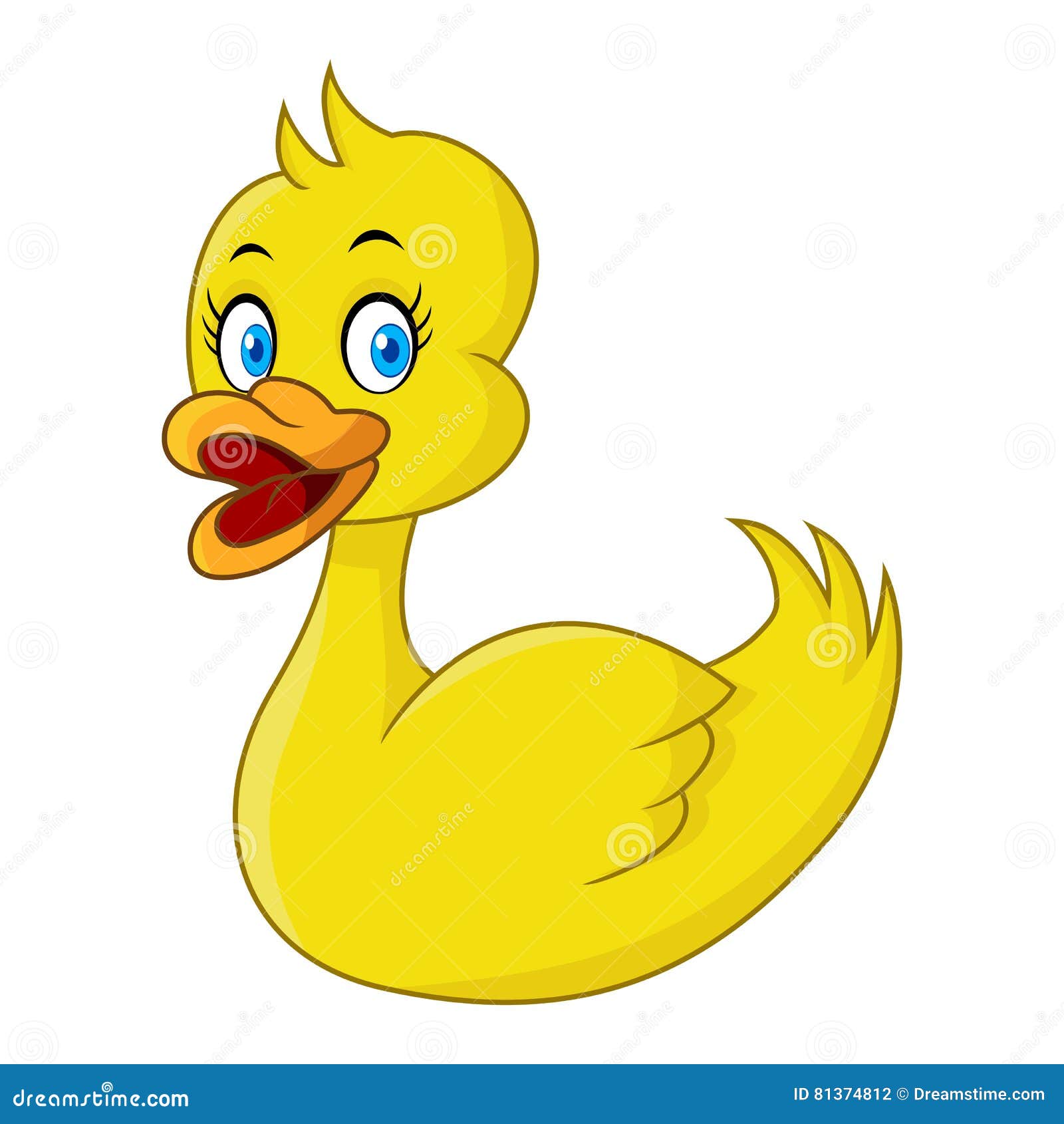 Gummi-Duck Yellow Color vektor abbildung. Illustration von nachricht ...