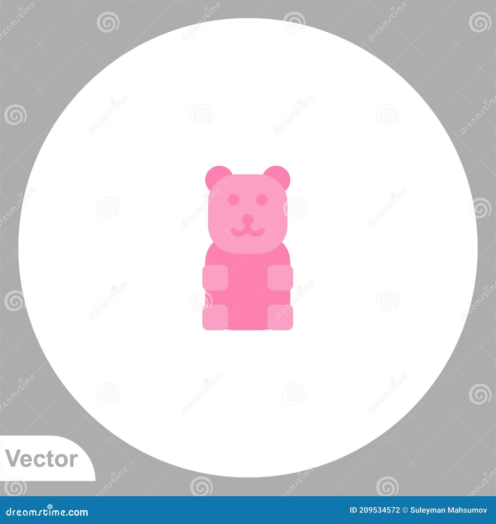 Gummy Bear Vector Icon Sign Symbol Stock Illustration - Illustration of ...