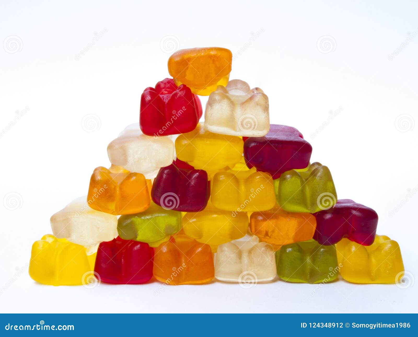 Gummy Bears Candy on White Isolated Background. Editorial Photography ...