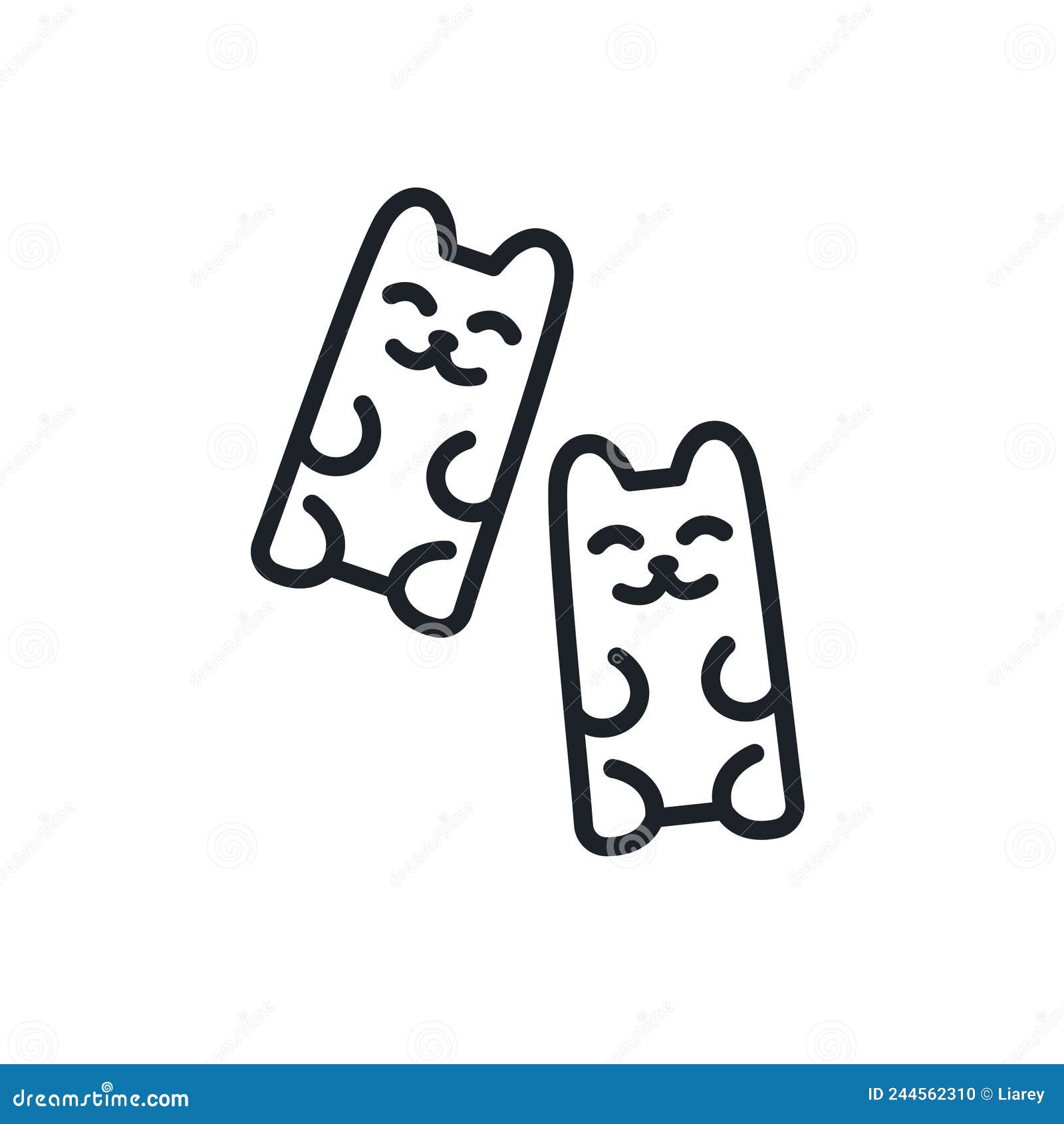 Gummy Bears Icon. Sweets Isolated Line Icons Stock Vector ...