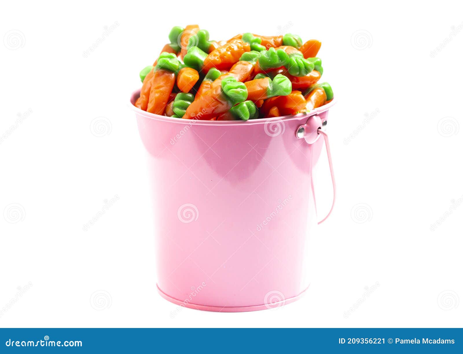 Gummy Candy Carrots in a Bucket Stock Image - Image of full, sweet ...