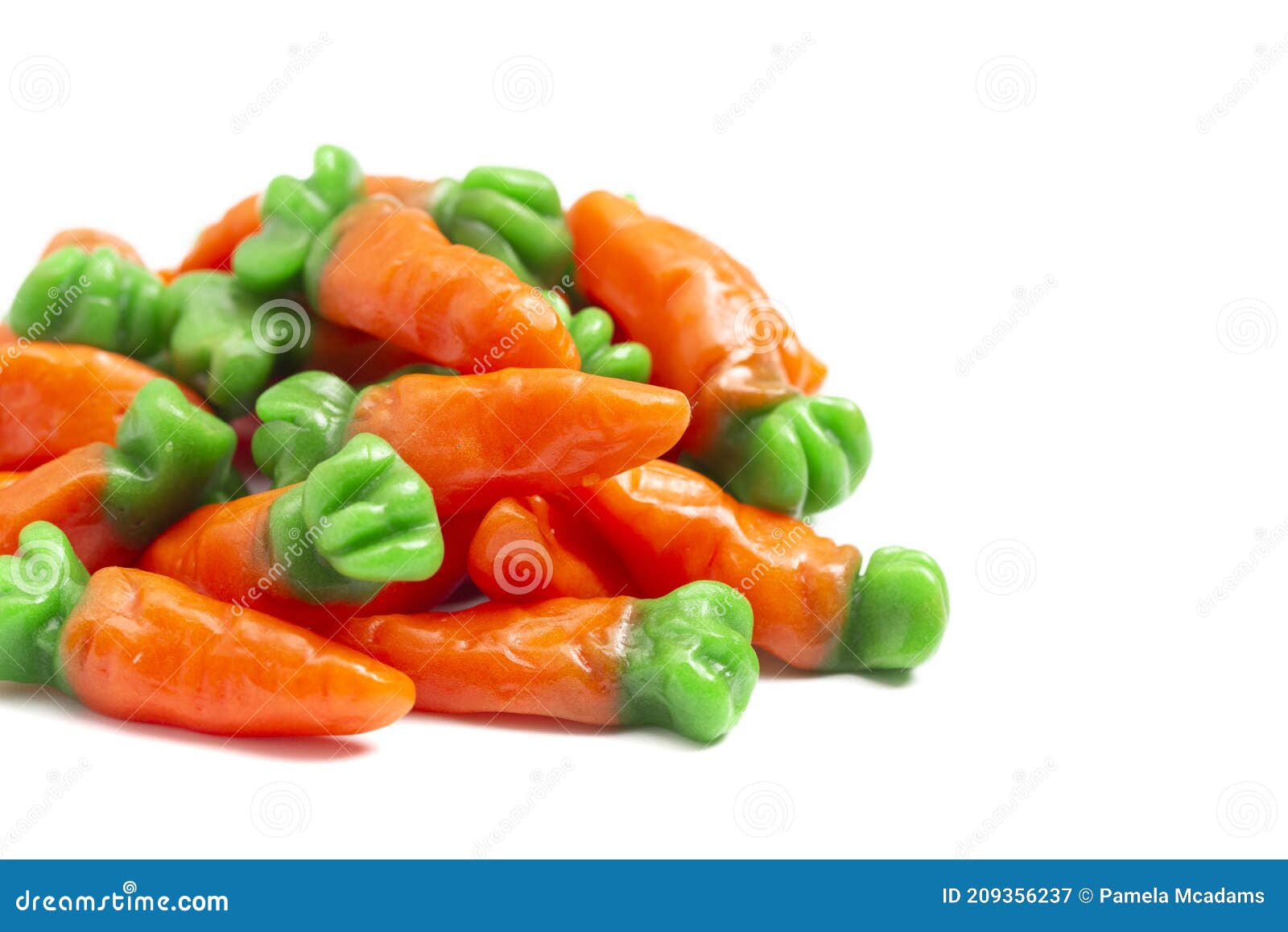 Gummy Candy Carrots on a White Background Stock Image - Image of orange ...